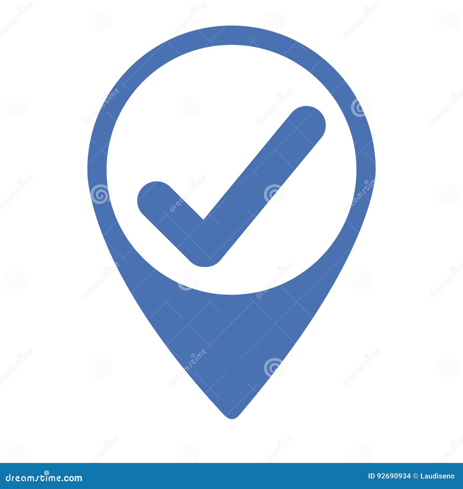 Isolated map pin stock vector. Illustration of place - 92690934