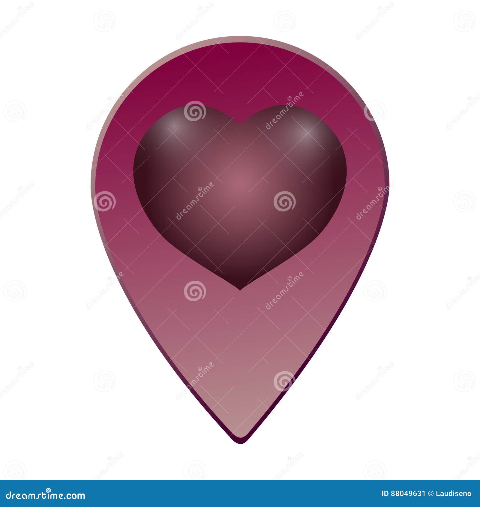 Isolated map pin stock vector. Illustration of mark, digitally - 88049631