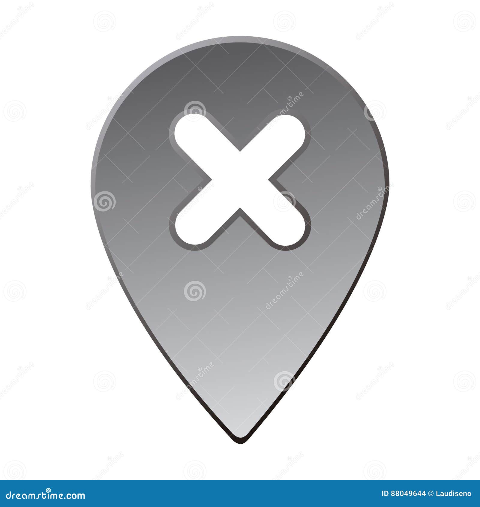 Isolated map pin stock vector. Illustration of graphic - 88049644