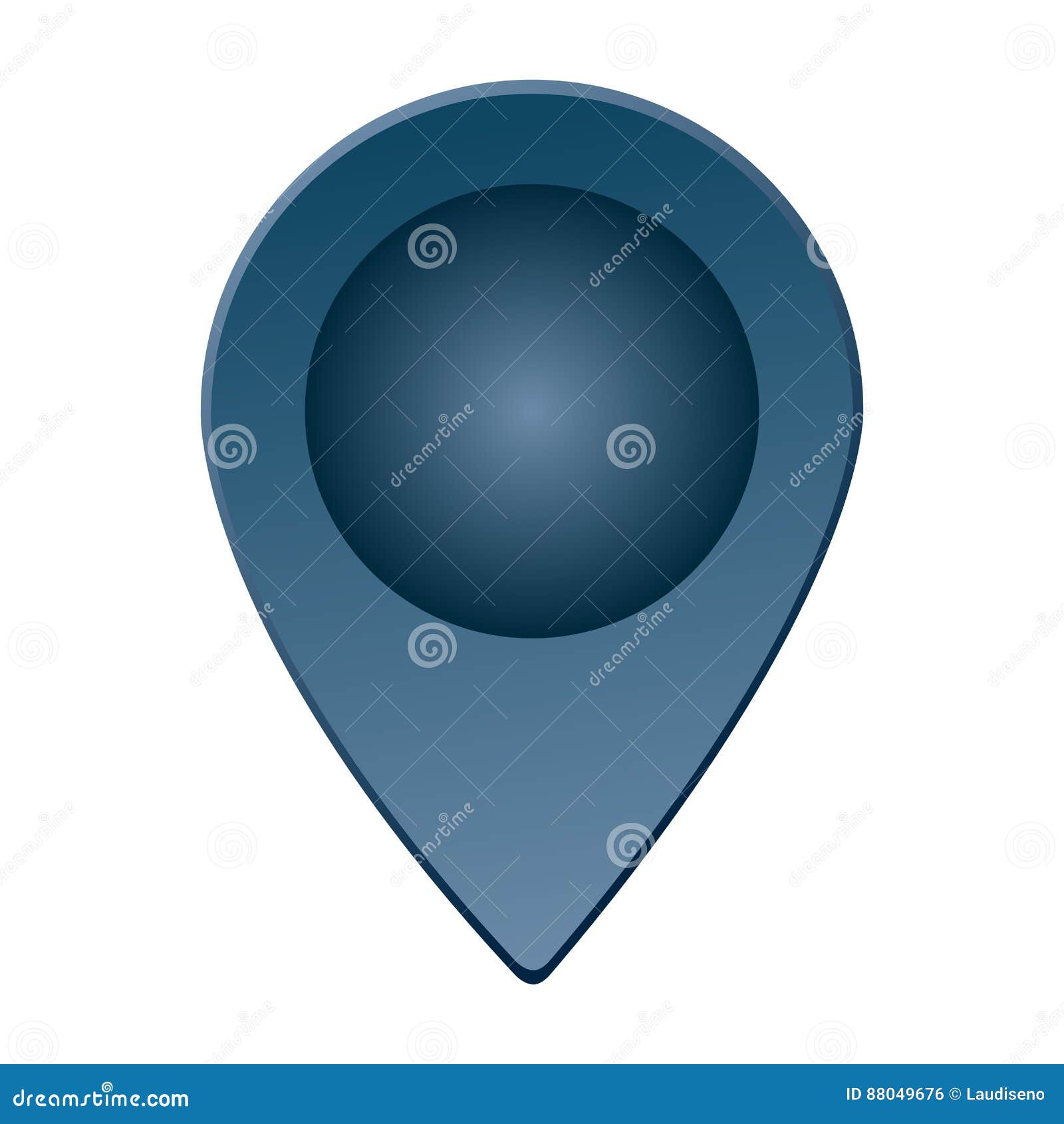 Isolated map pin stock illustration. Illustration of symbol - 88049676