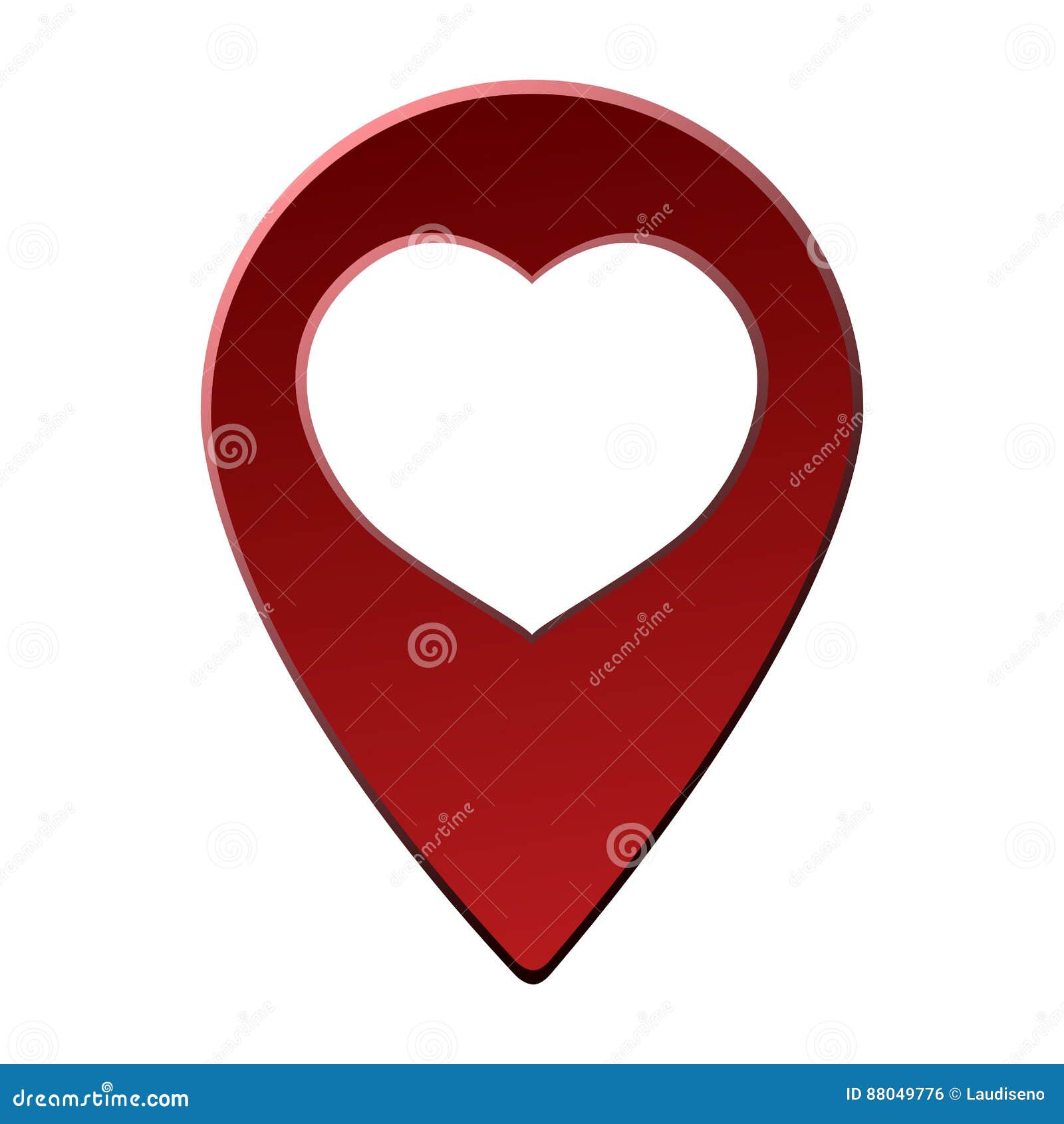 Isolated map pin stock illustration. Illustration of shape - 88049776