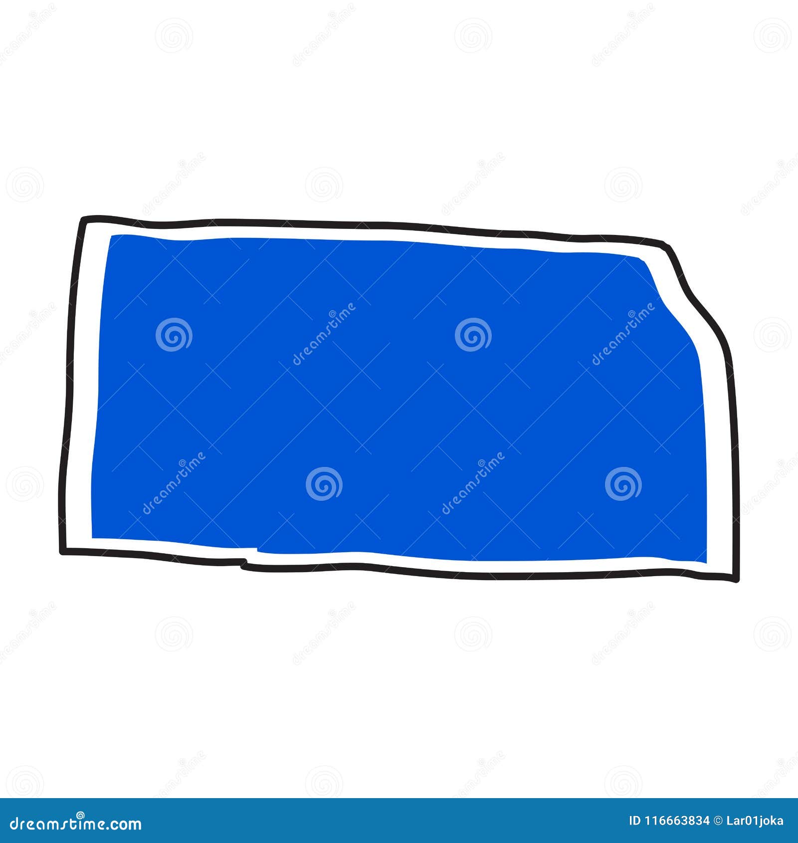 Isolated Map of the State of Kansas Stock Vector - Illustration of ...