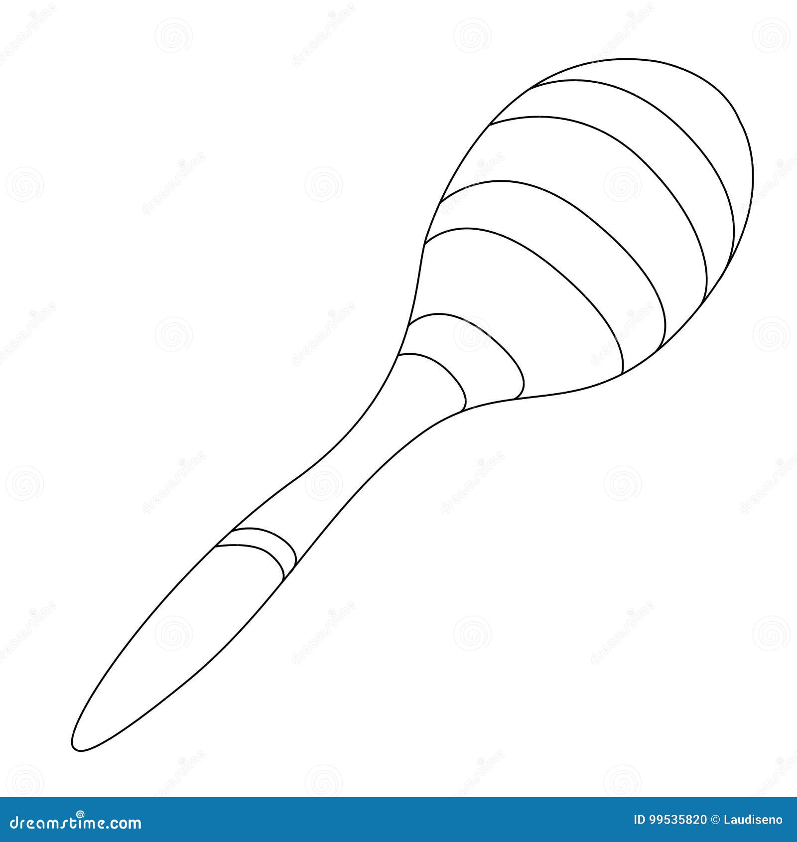 Isolated maraca outline stock vector. Illustration of maraca - 99535820