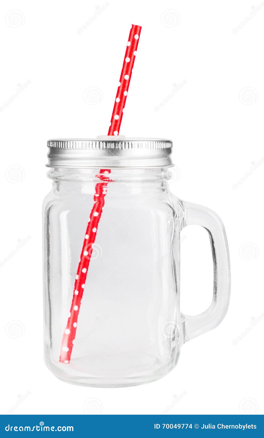 Isolated Mason Jar with Straw Stock Photo - Image of beverage, liquid ...