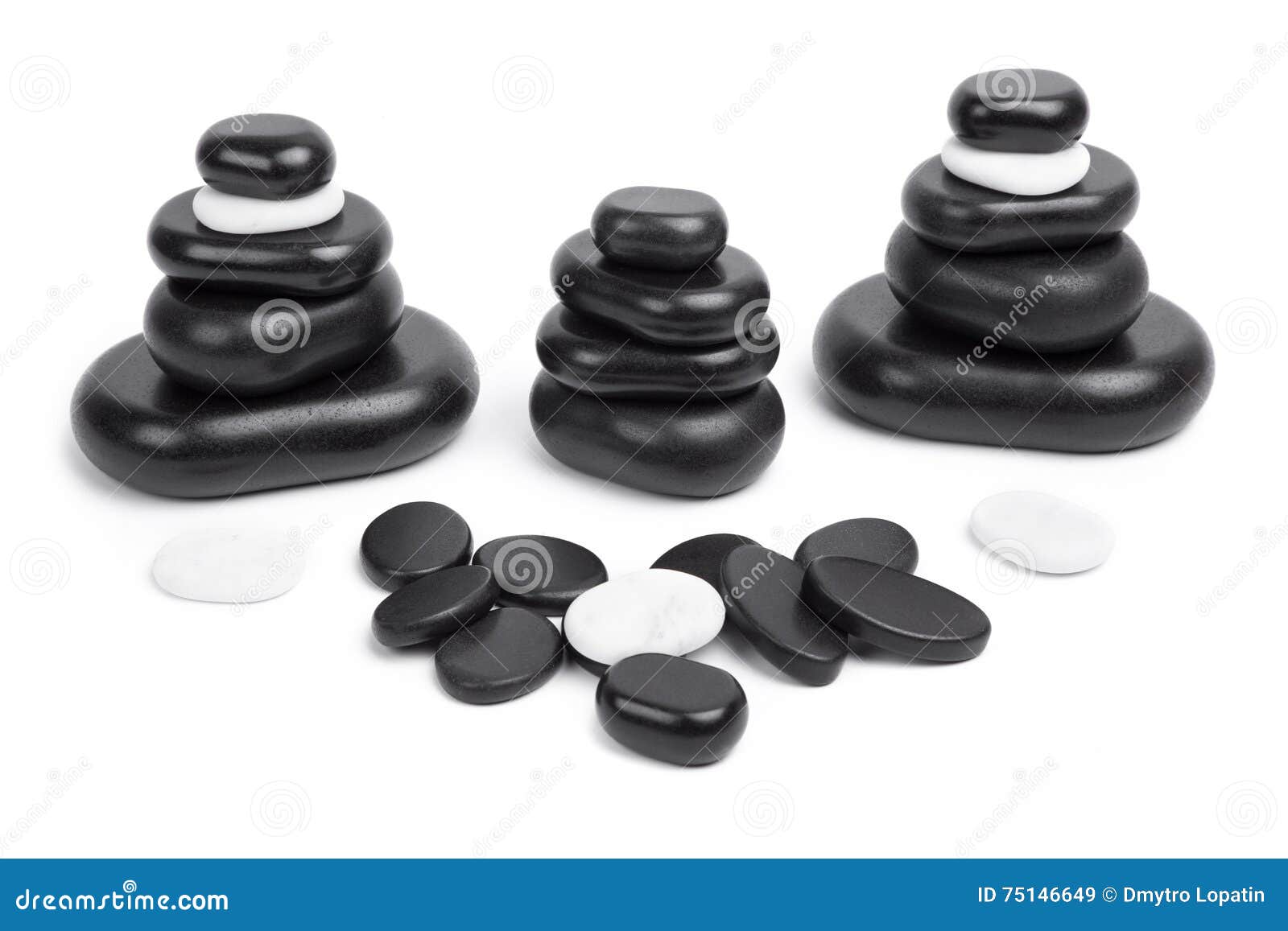 Isolated Massage Stones Set Stock Image Image Of Massage Background 75146649