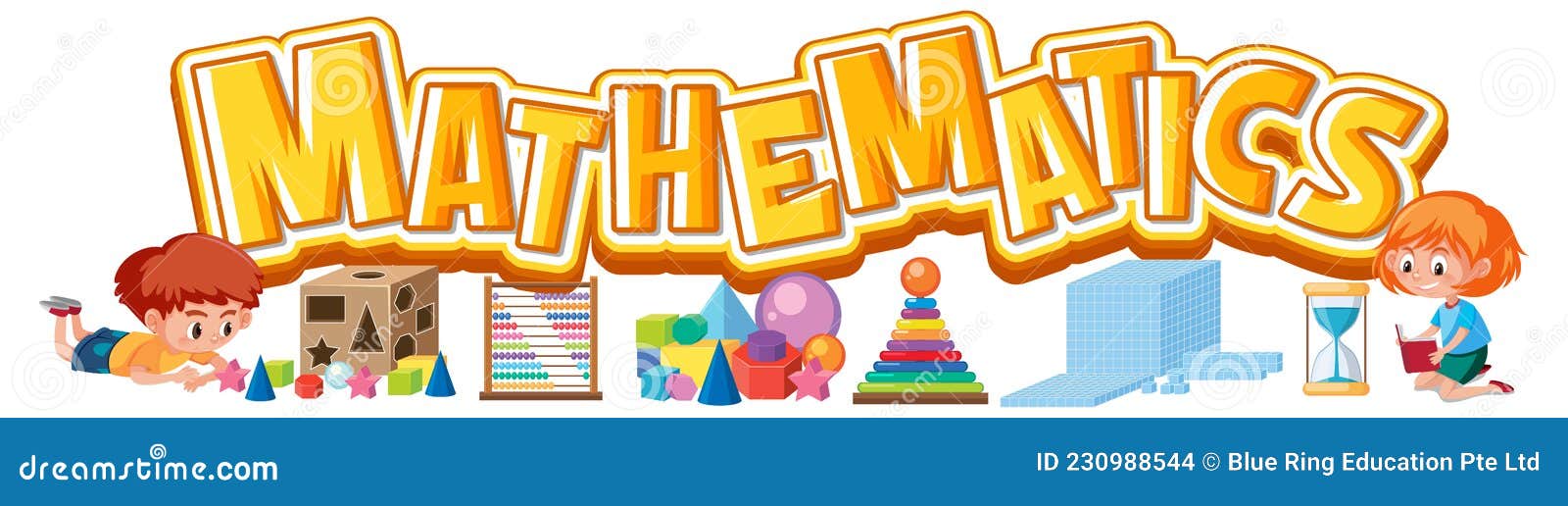 Isolated Mathematics Font Banner Stock Vector - Illustration of symbol ...