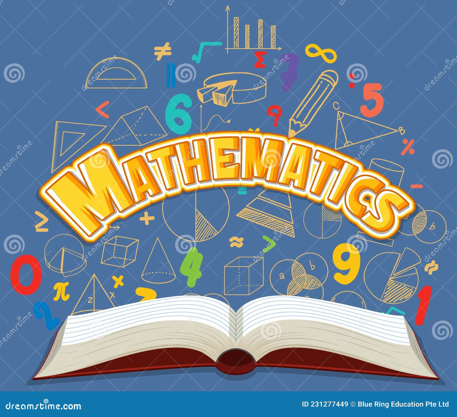 Isolated Mathematics Font Banner Stock Vector - Illustration of object ...