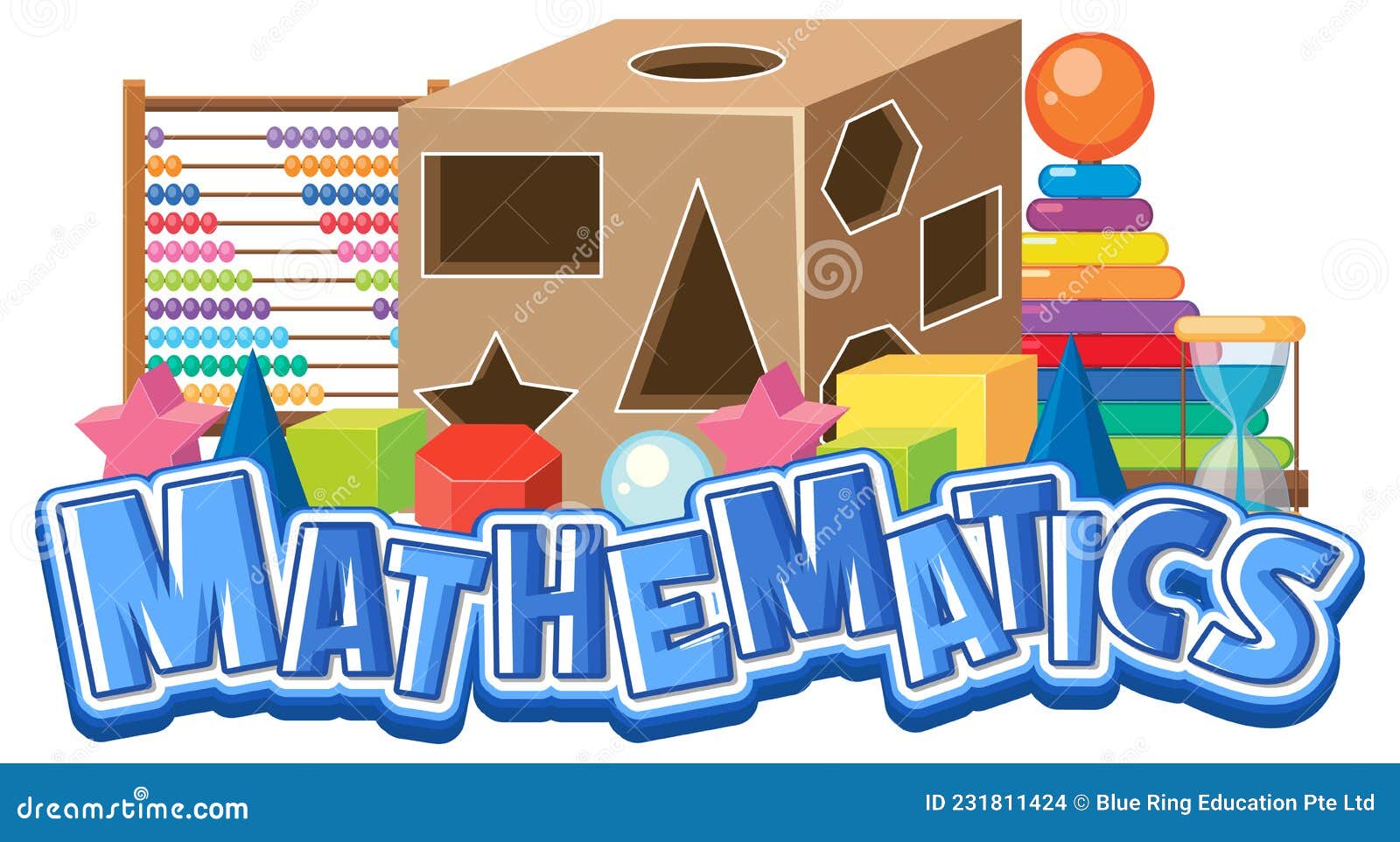 Isolated Mathematics Font Banner Stock Vector - Illustration of blue ...