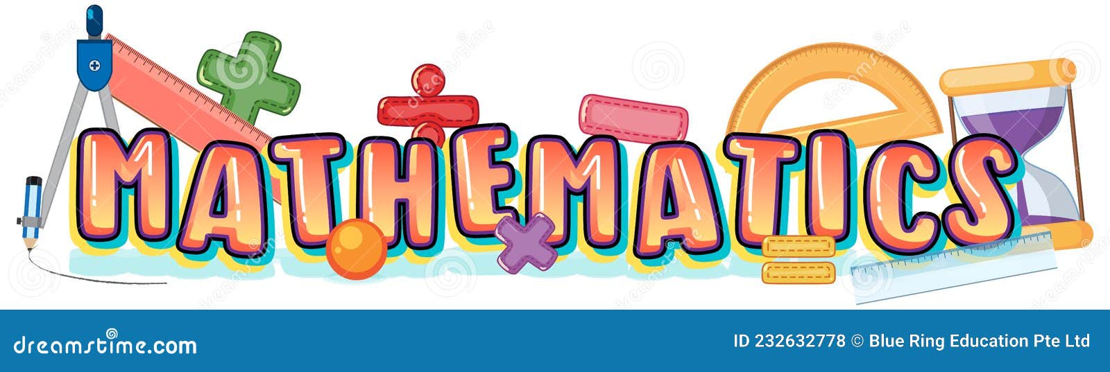 Isolated Mathematics Font Banner Stock Vector - Illustration of banner ...