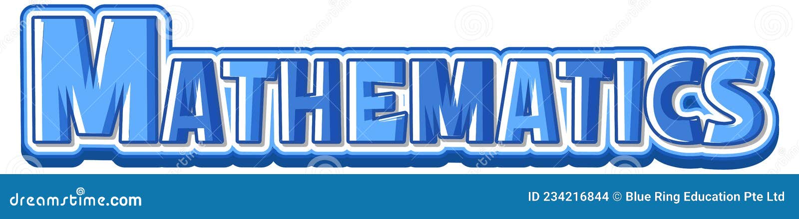 Isolated Mathematics Font Banner Stock Vector - Illustration of ...