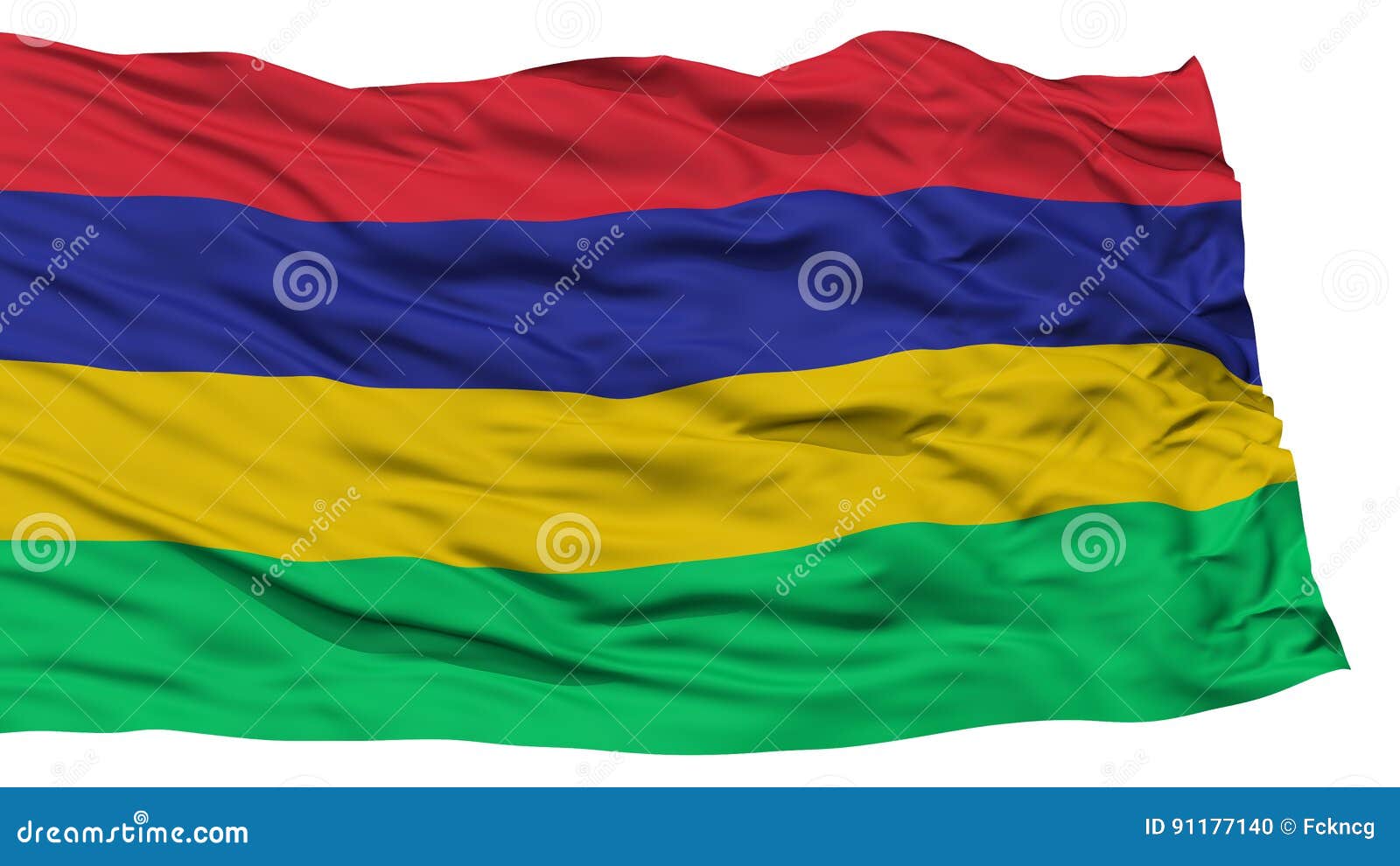 Isolated Mauritius Flag stock illustration. Illustration of realistic ...