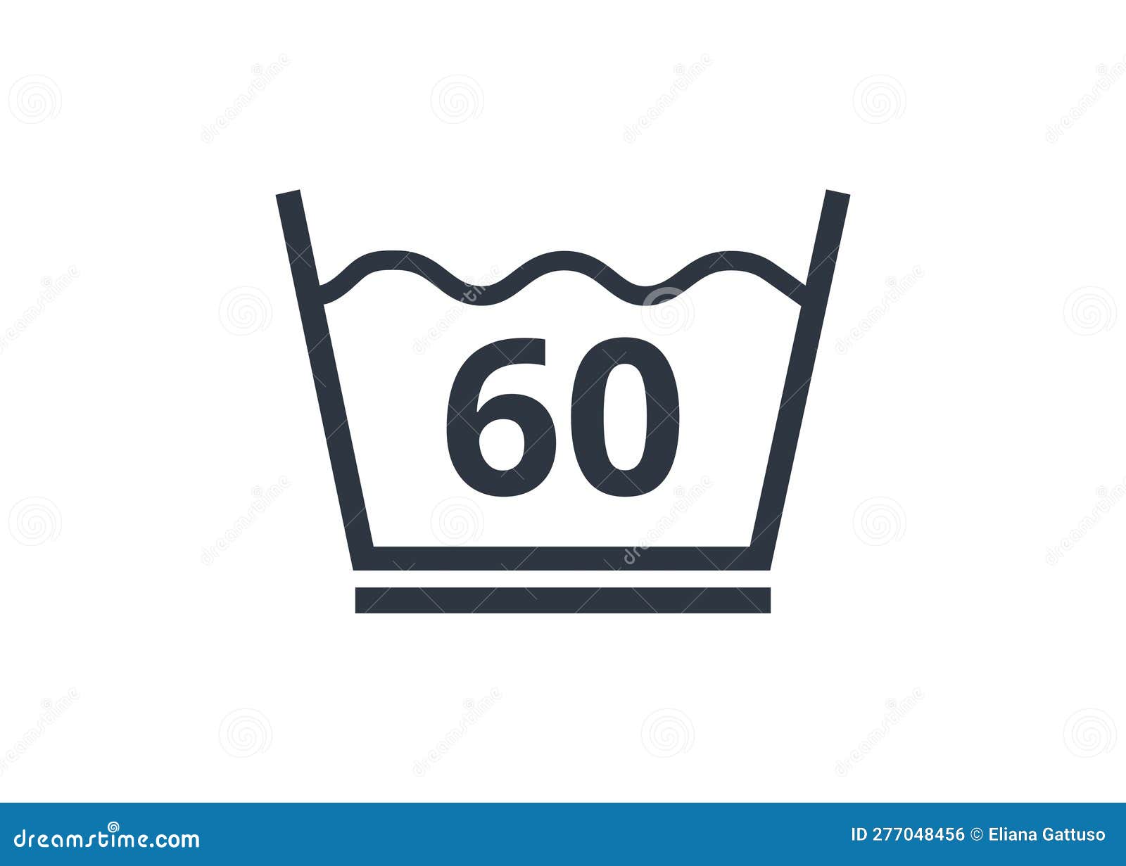Isolated Maximum 60 Celsius Symbol. Concept of Mild Washing Process ...