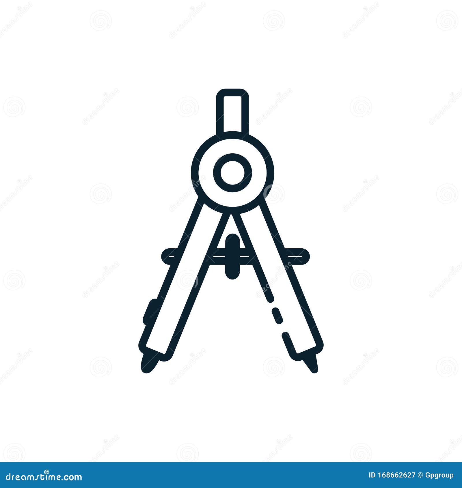 Isolated Measuring Compass Vector Design Stock Vector - Illustration of ...