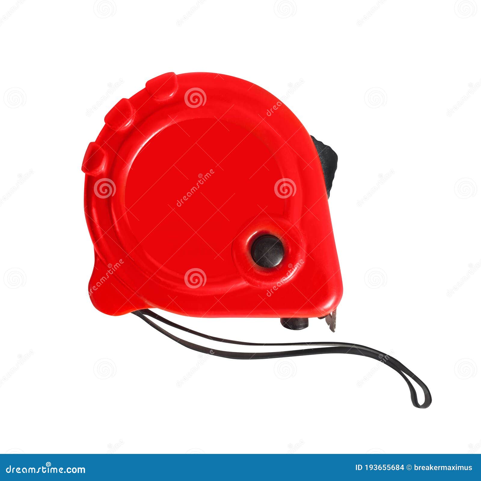 Isolated Measuring Roulette Tool Side View Stock Photo - Image of metal ...