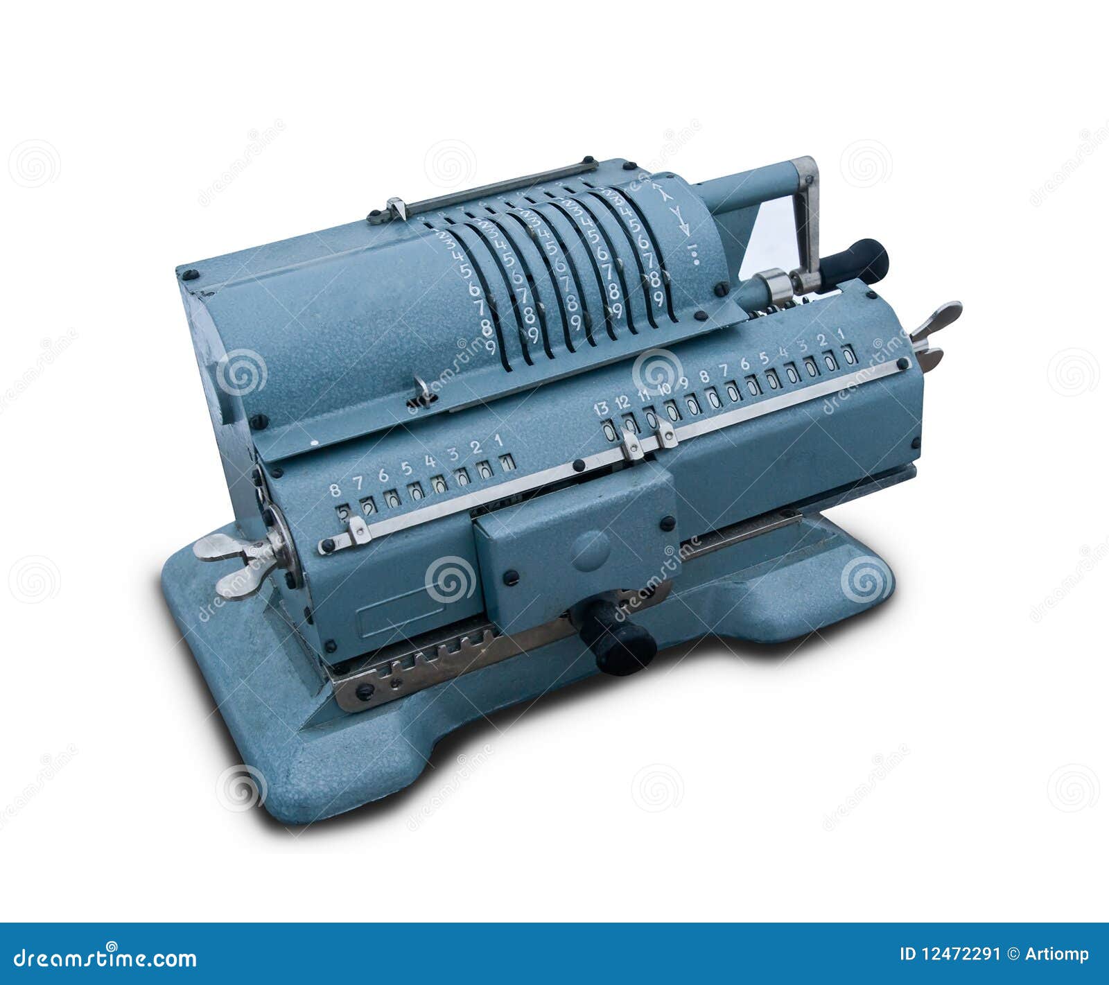 Isolated Mechanical Calculating Machine Stock Image - Image of century ...