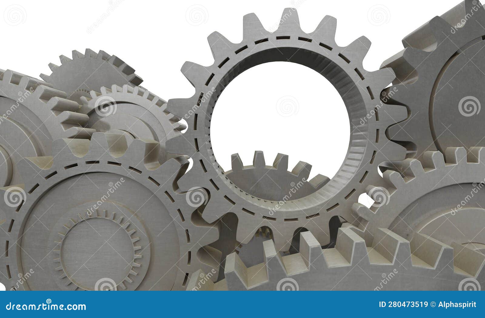 Isolated Mechanical Gear Part of a Mechanism Stock Illustration ...