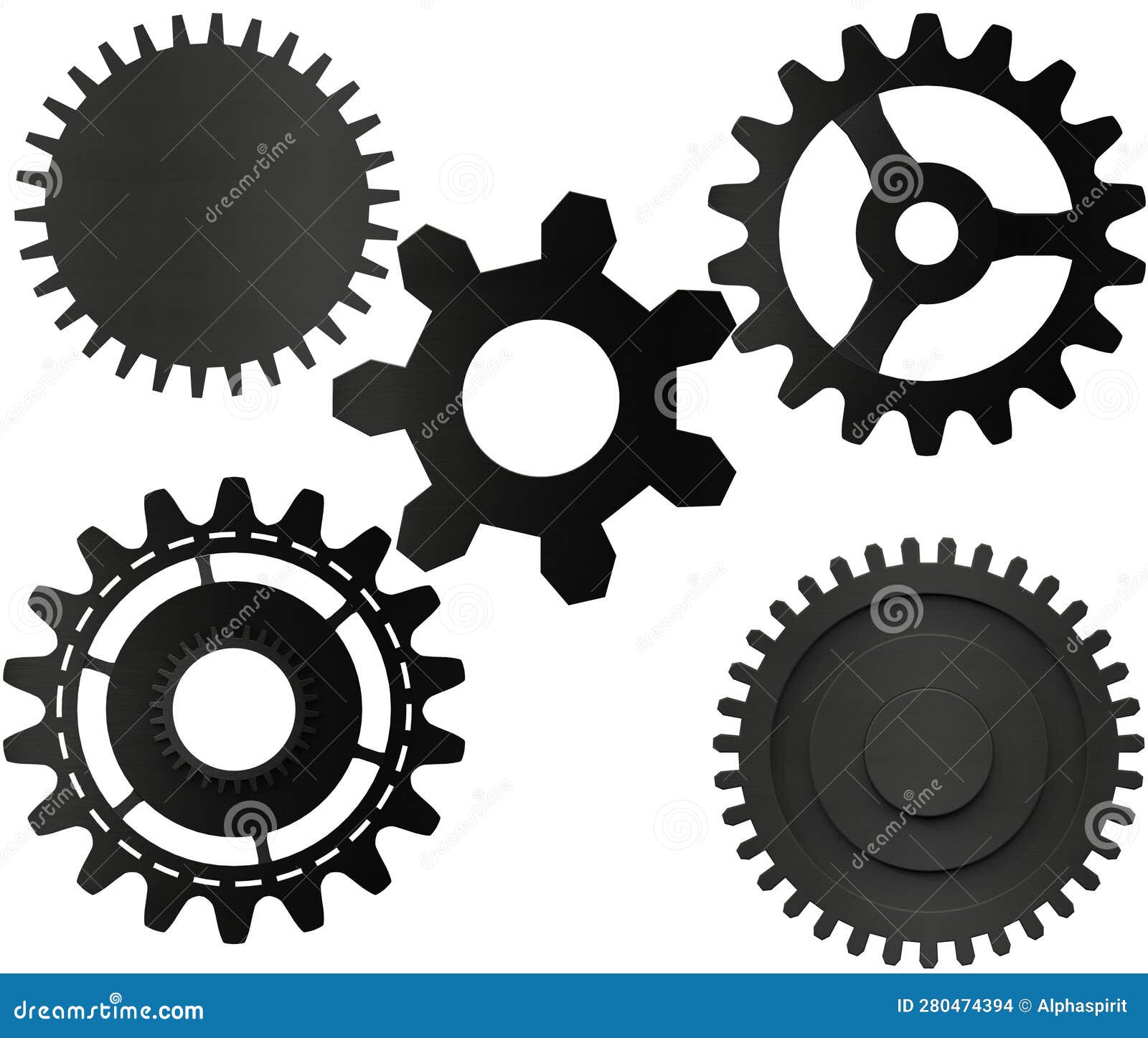 Isolated Mechanical Gear Part of a Mechanism Stock Photo - Image of ...