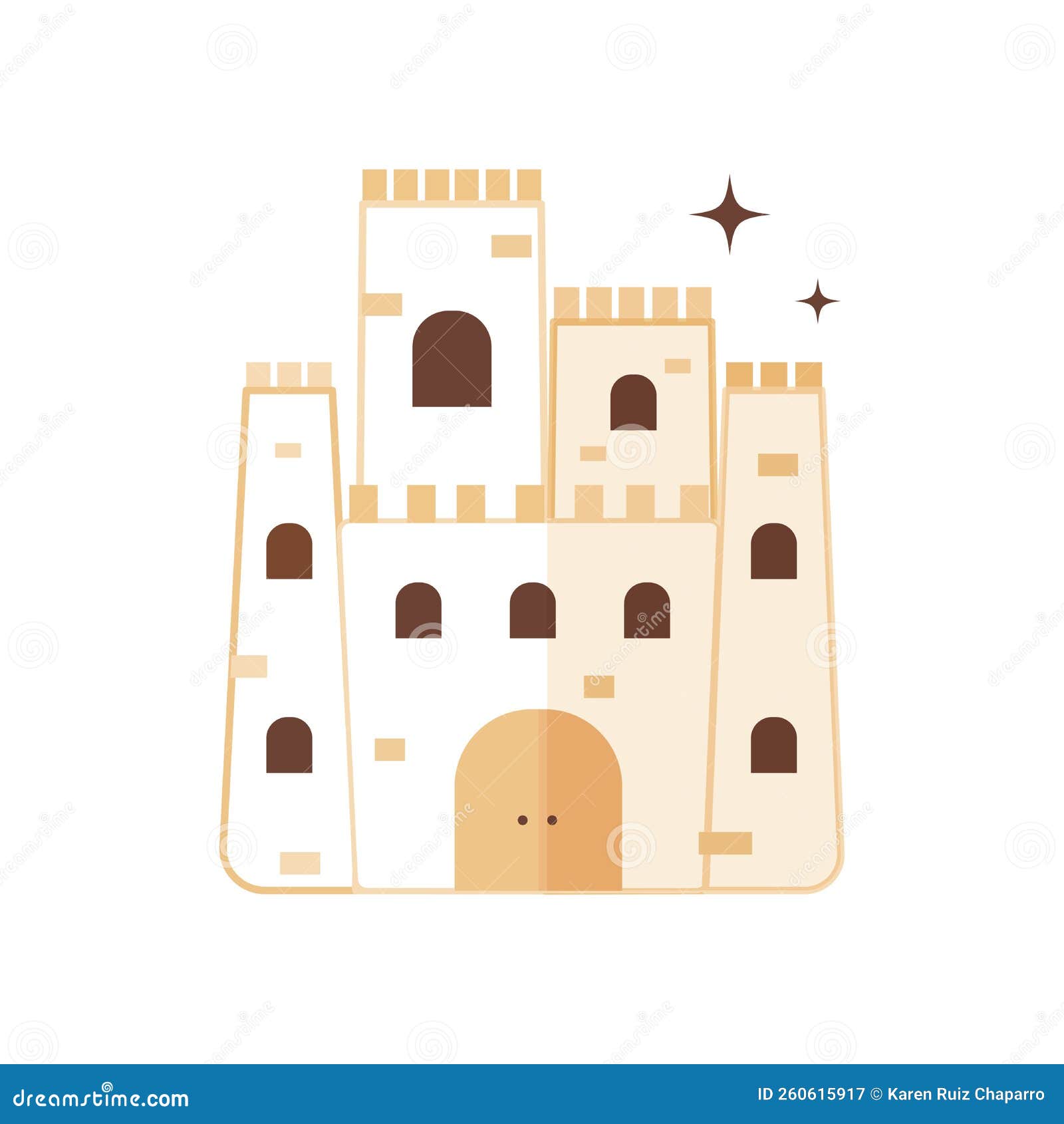 Isolated Medieval Castle Building Icon Vector Stock Illustration ...