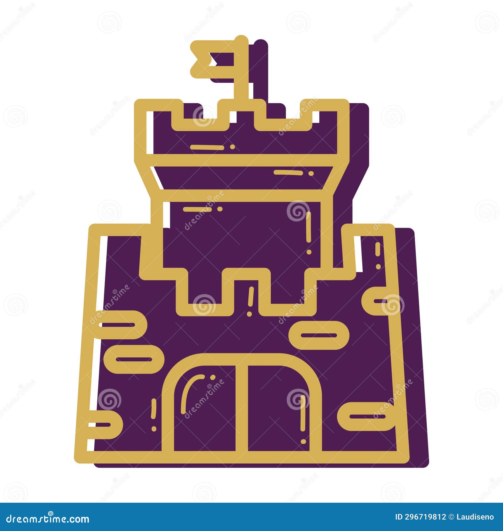 ISolated Medieval Castle Royalty Icon Vector Stock Illustration ...