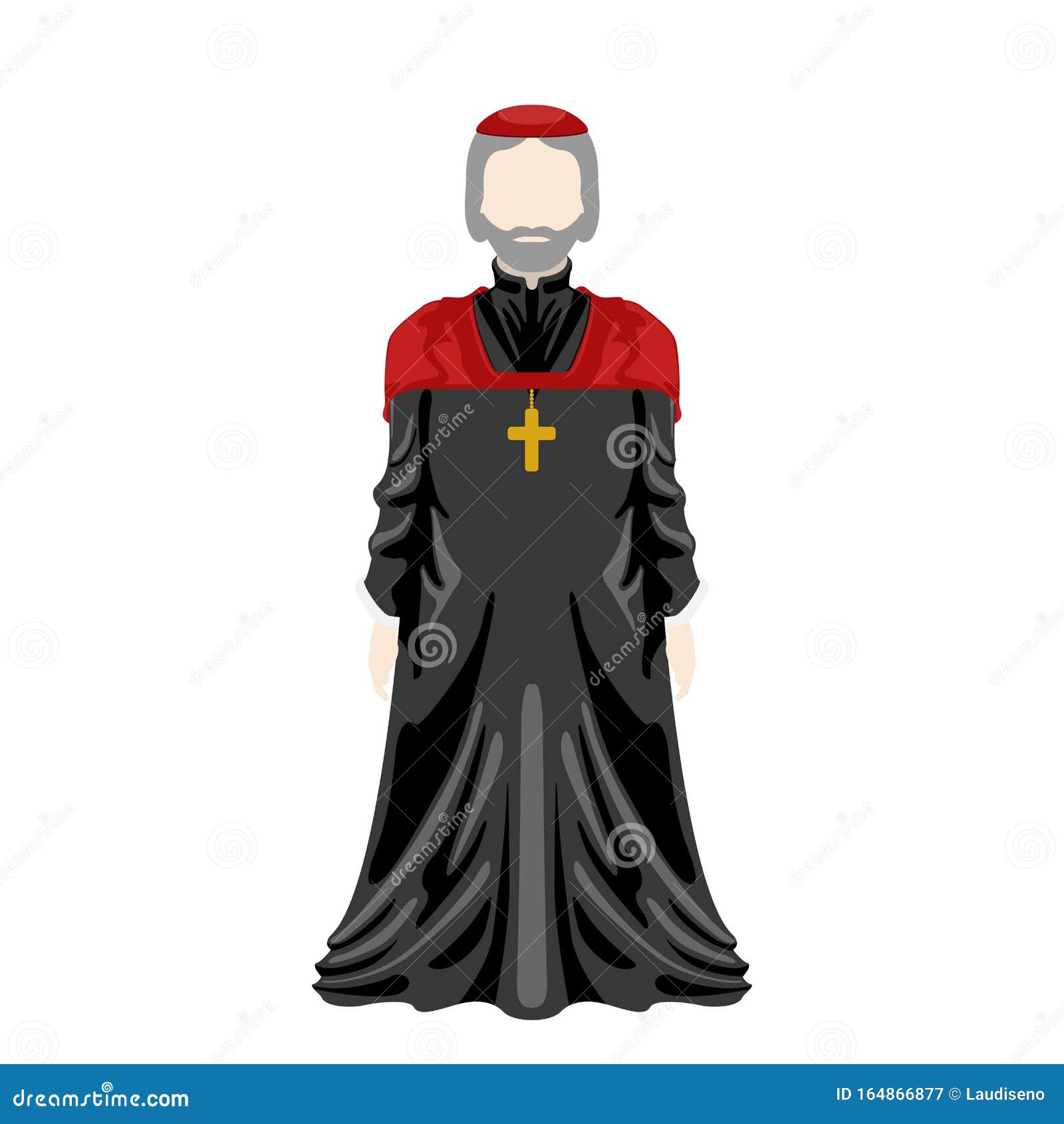 Priest In Medieval Time Cartoon Vector | CartoonDealer.com #92493149