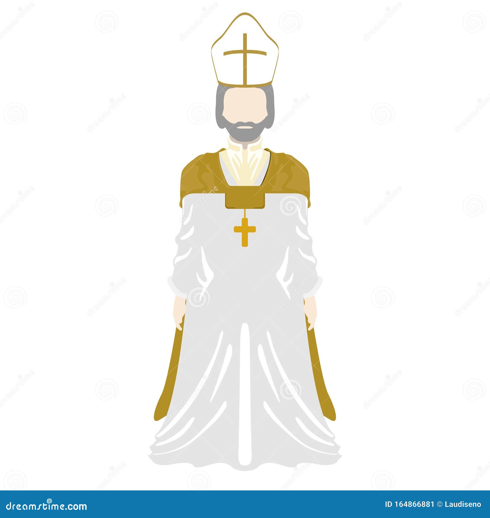 Isolated Medieval Priest Character Stock Vector - Illustration of ...