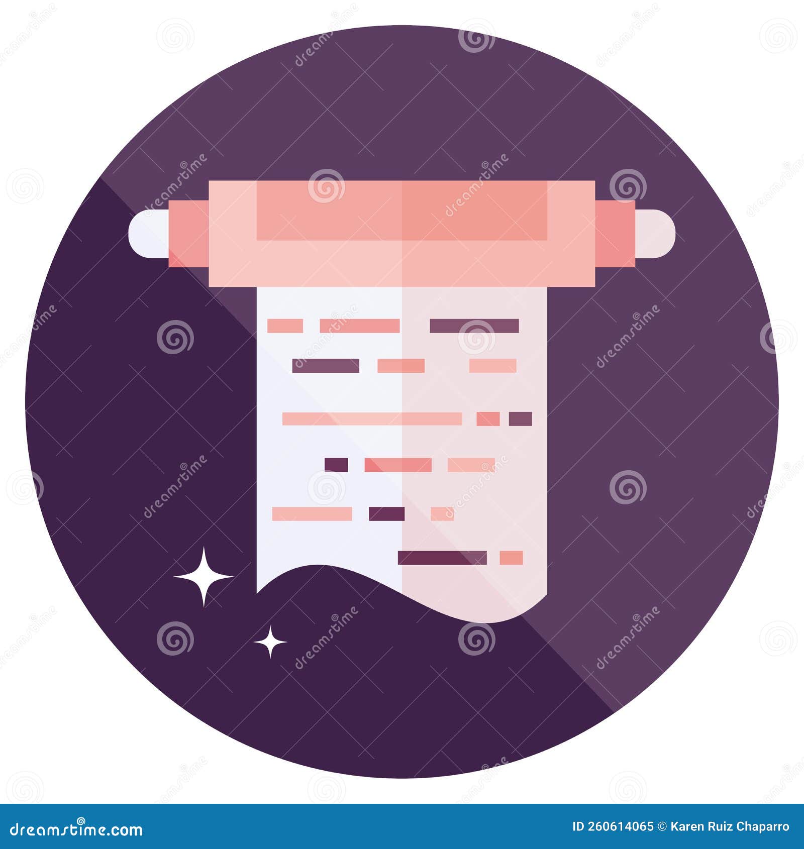 Isolated Medieval Scroll Paper Icon Vector Stock Vector - Illustration ...