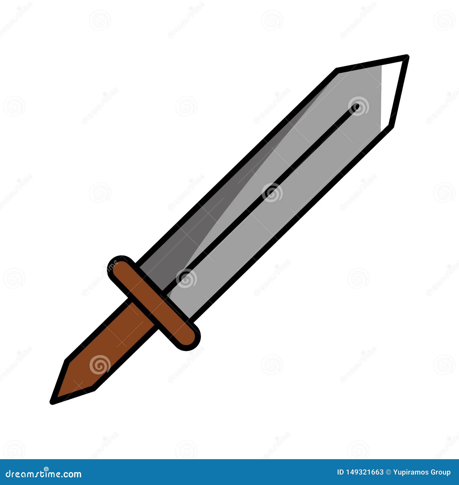 Isolated Medieval Sword Design Vector Illustration Stock Vector ...