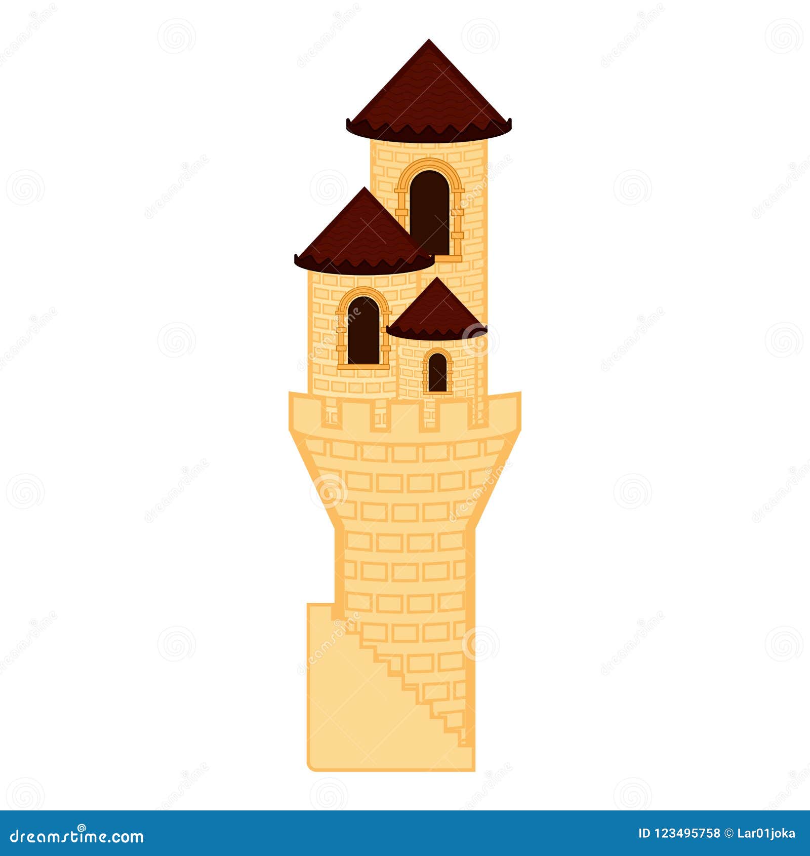 Isolated Medieval Tower Building Stock Vector - Illustration of ...