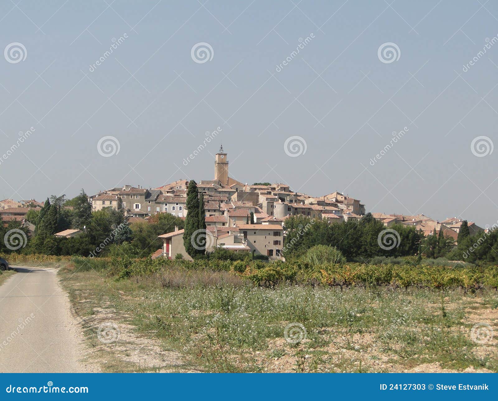 Isolated medieval village stock image. Image of vine - 24127303