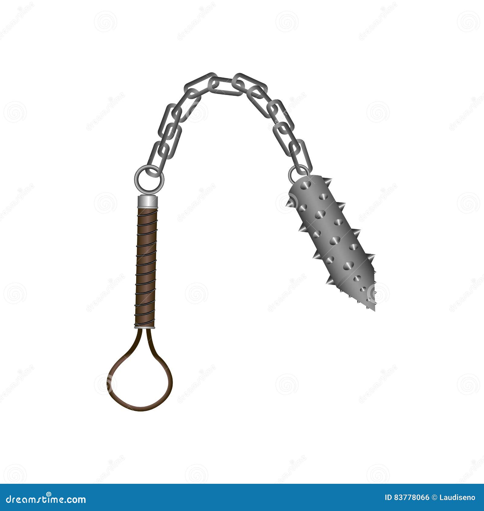 Flail Weapon Icon Silhouette Illustration. Medieval Vector Graphic ...