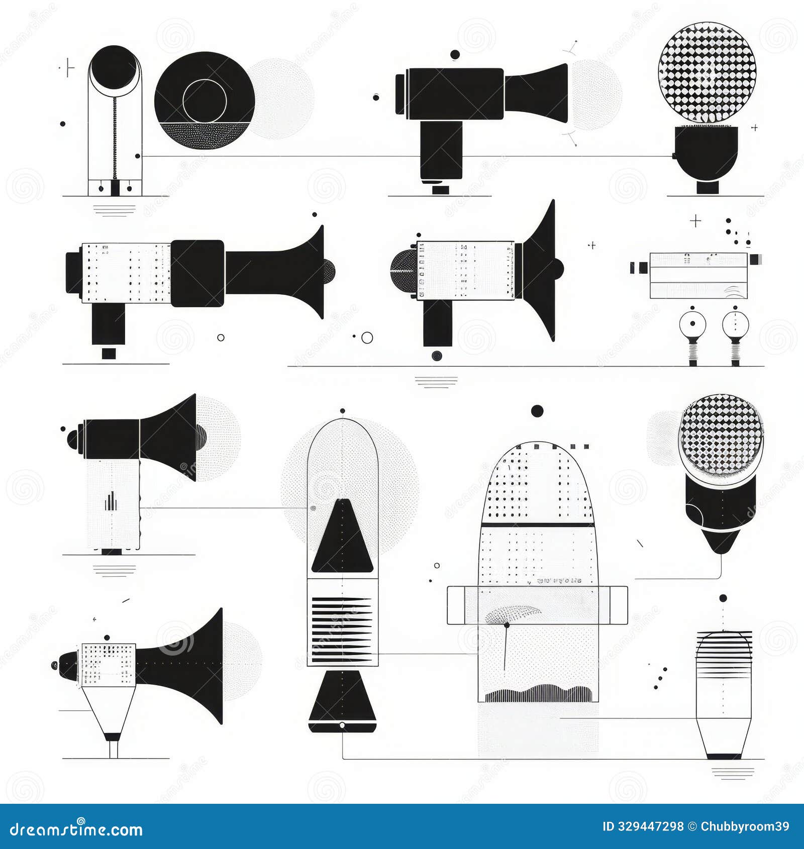 Isolated Megaphone Graphics on White Background for Attention-grabbing ...