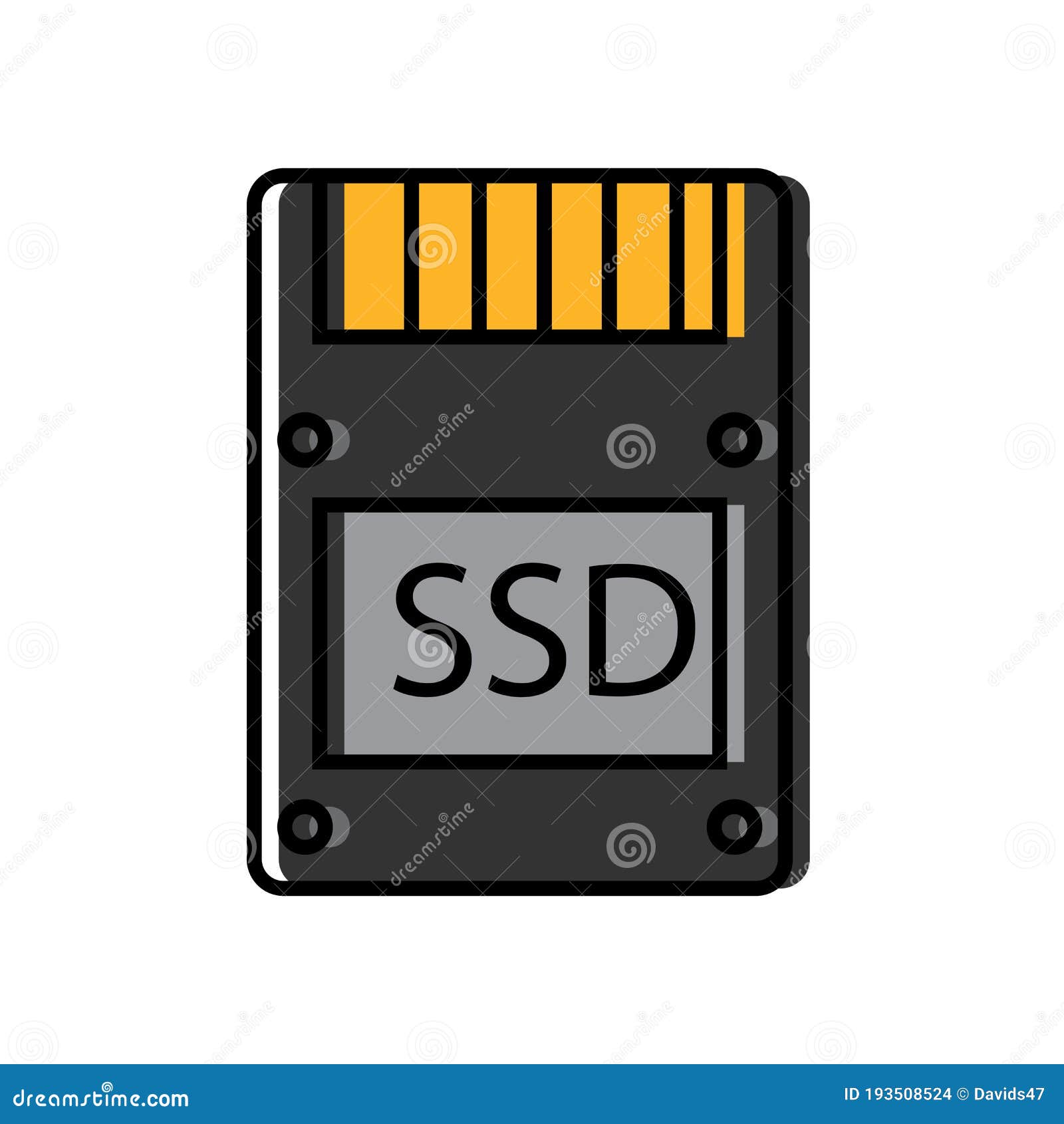 Isolated memory stick icon stock vector. Illustration of digital ...