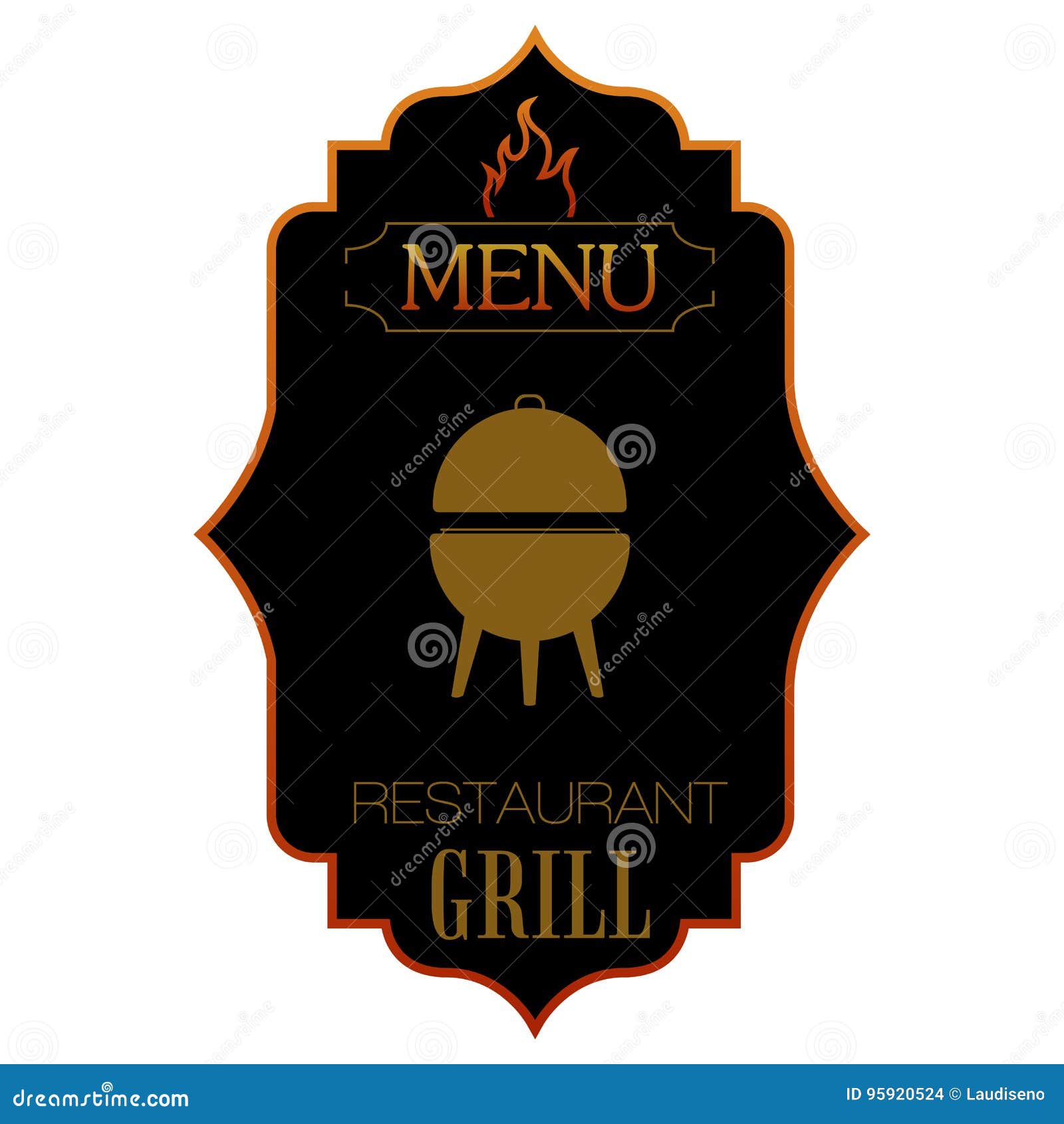 Isolated menu label stock illustration. Illustration of sign - 95920524