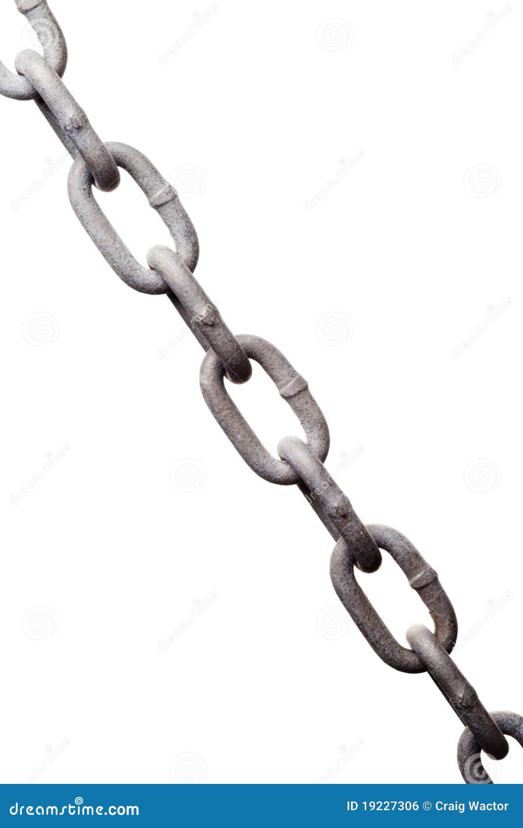 Isolated metal chain links stock photo. Image of white - 19227306