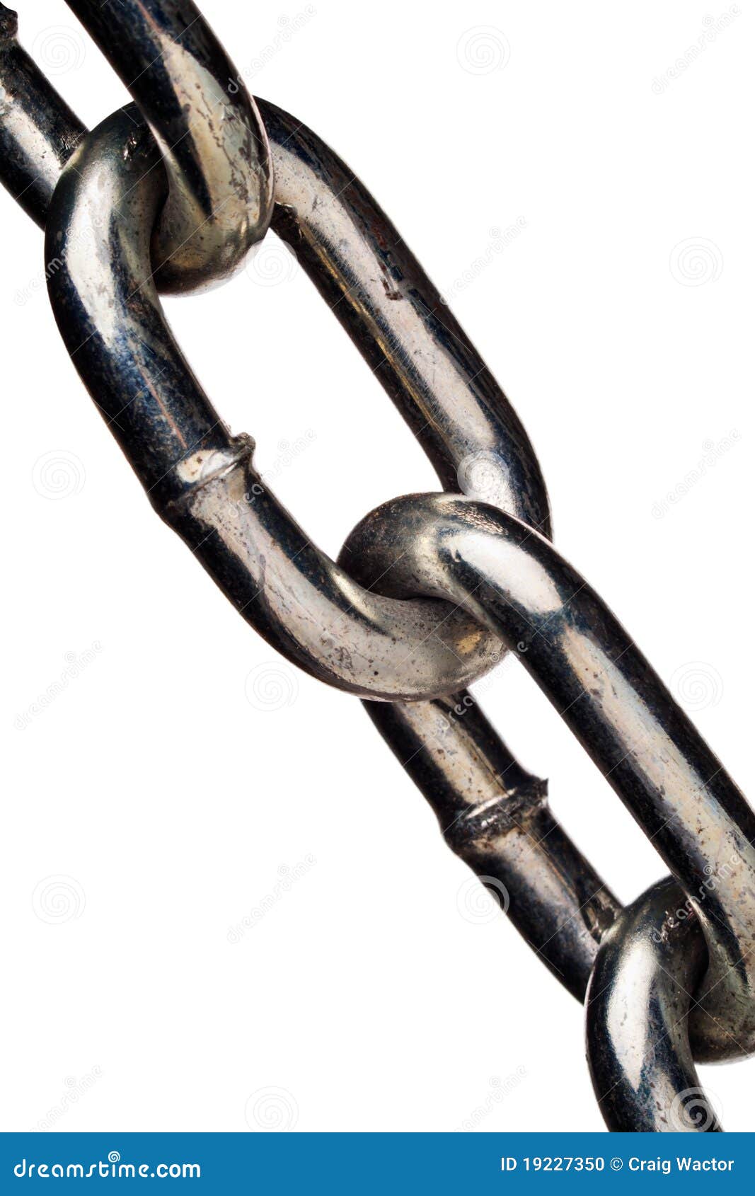 Isolated metal chain links stock photo. Image of view - 19227350