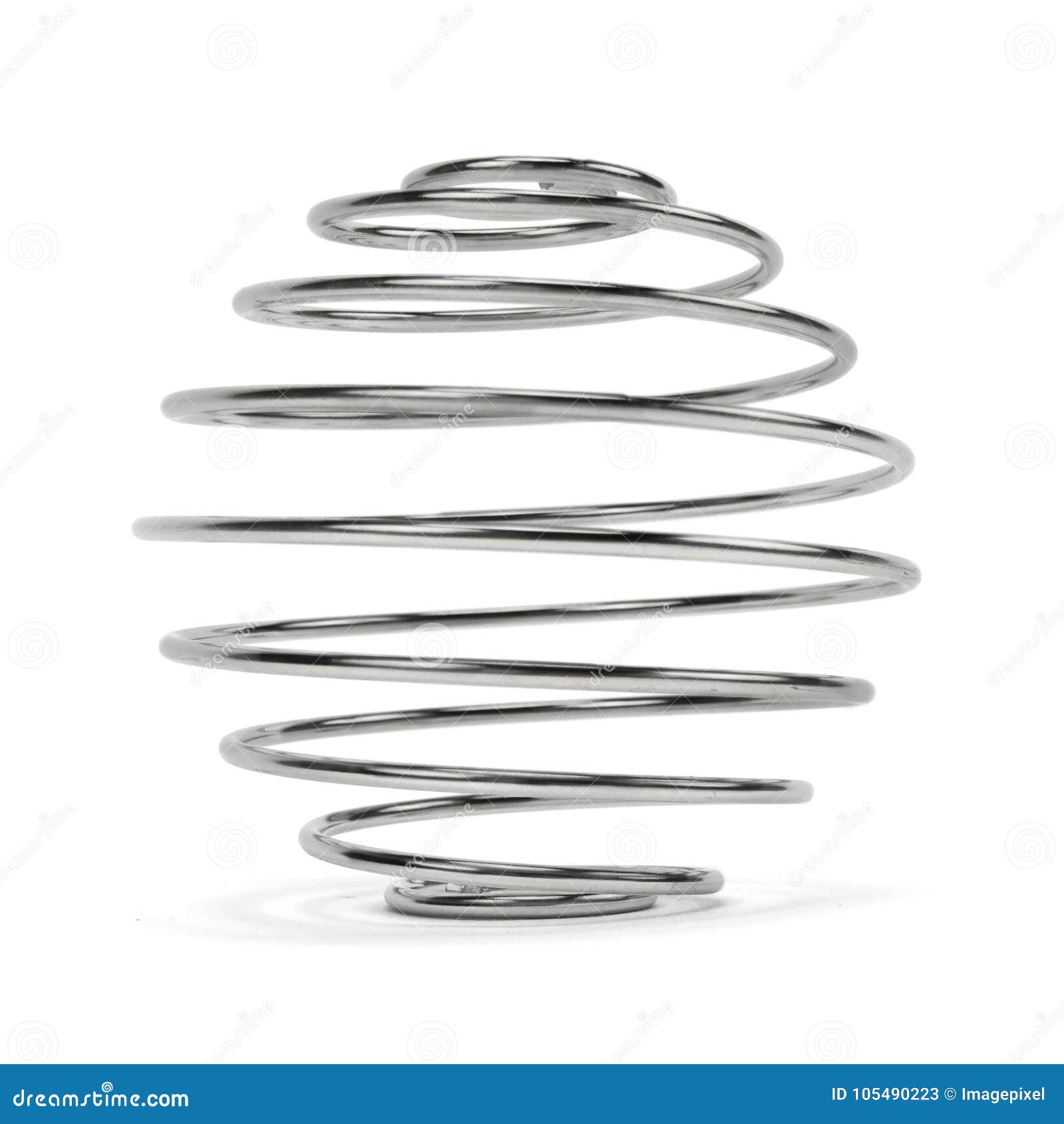 Isolated Metal Spring stock image. Image of spring, sphere - 105490223