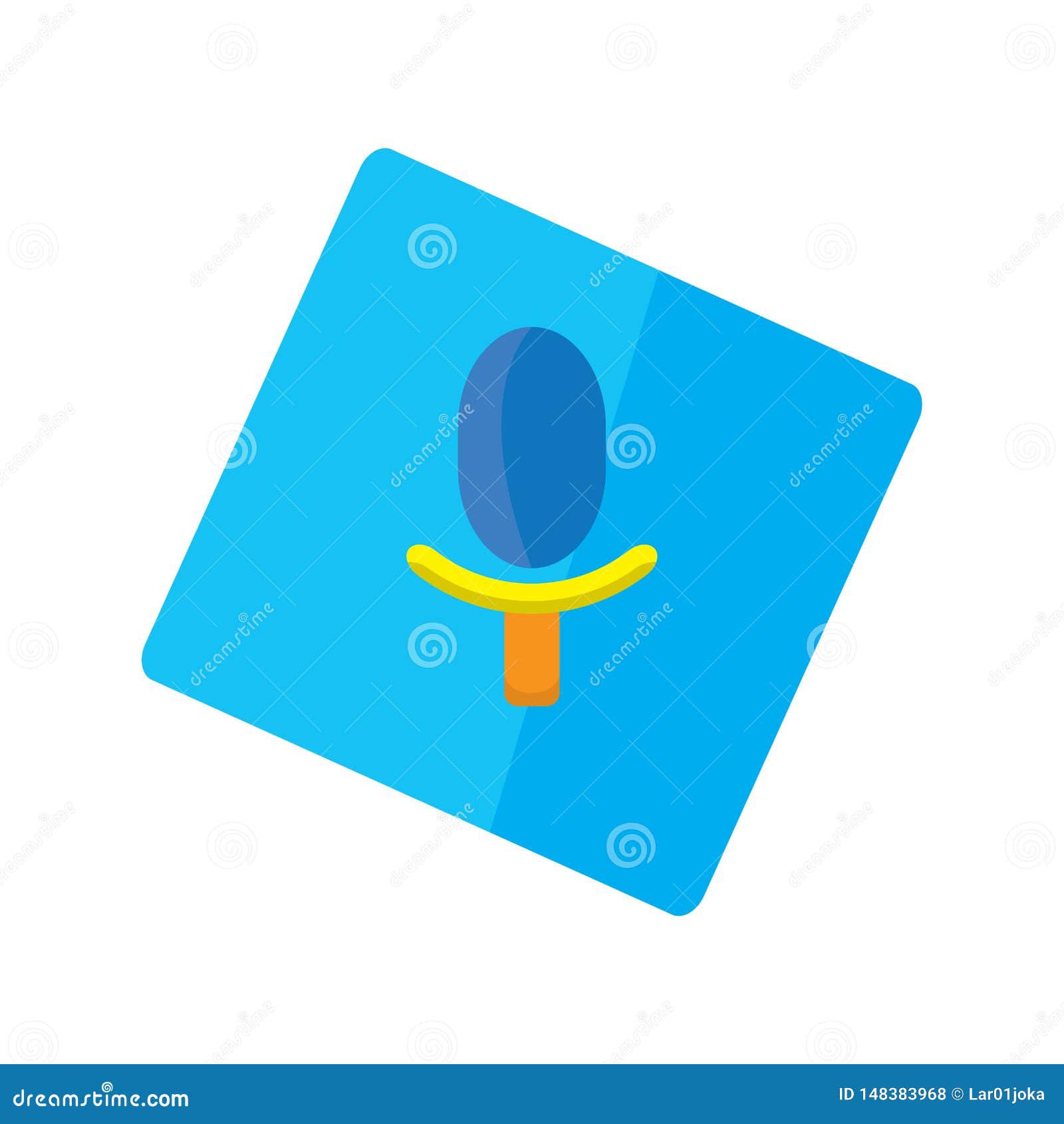 Isolated Microphone Symbol on a Blue Sticker Stock Vector ...