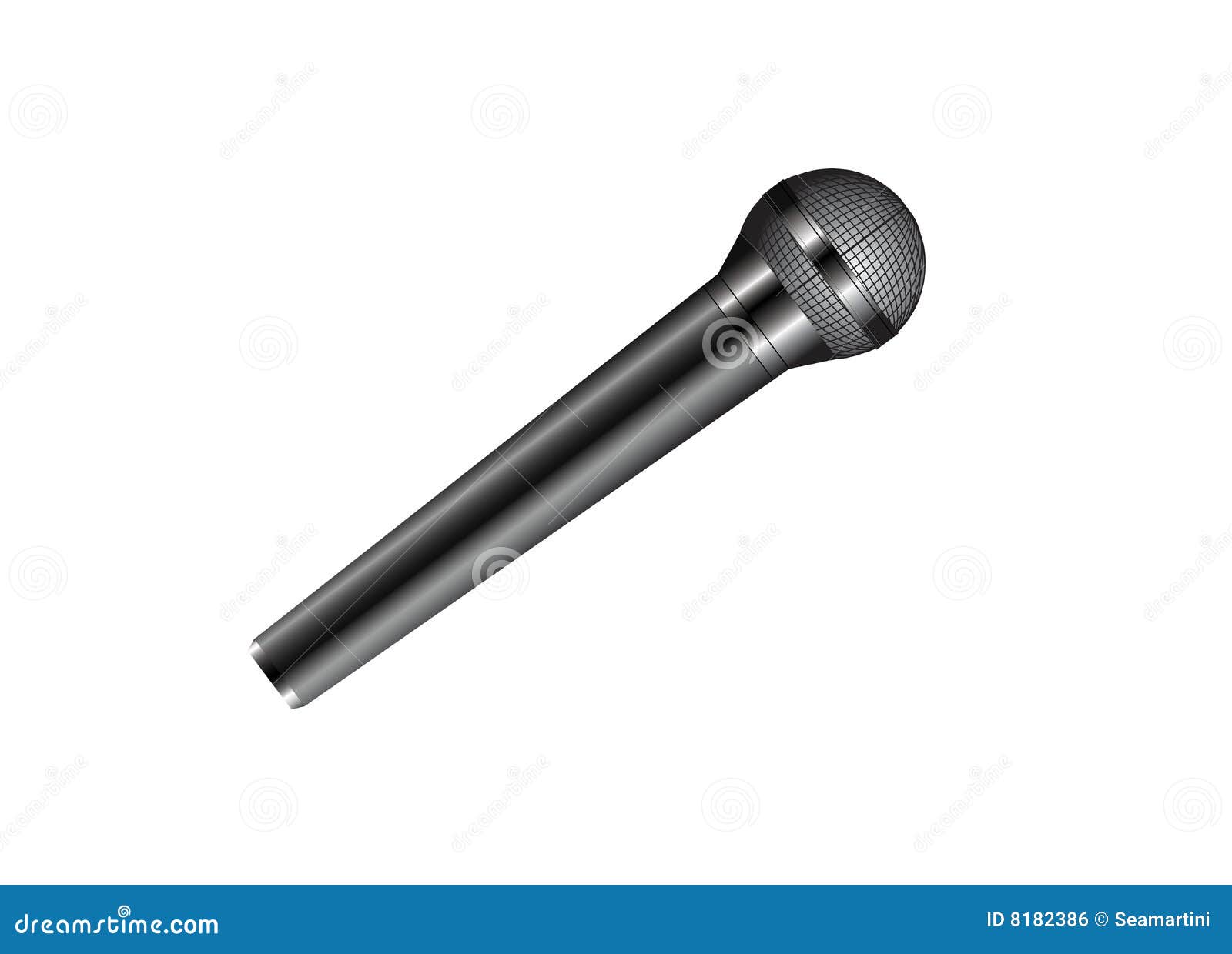Isolated Microphone in Vector Stock Vector - Illustration of black ...
