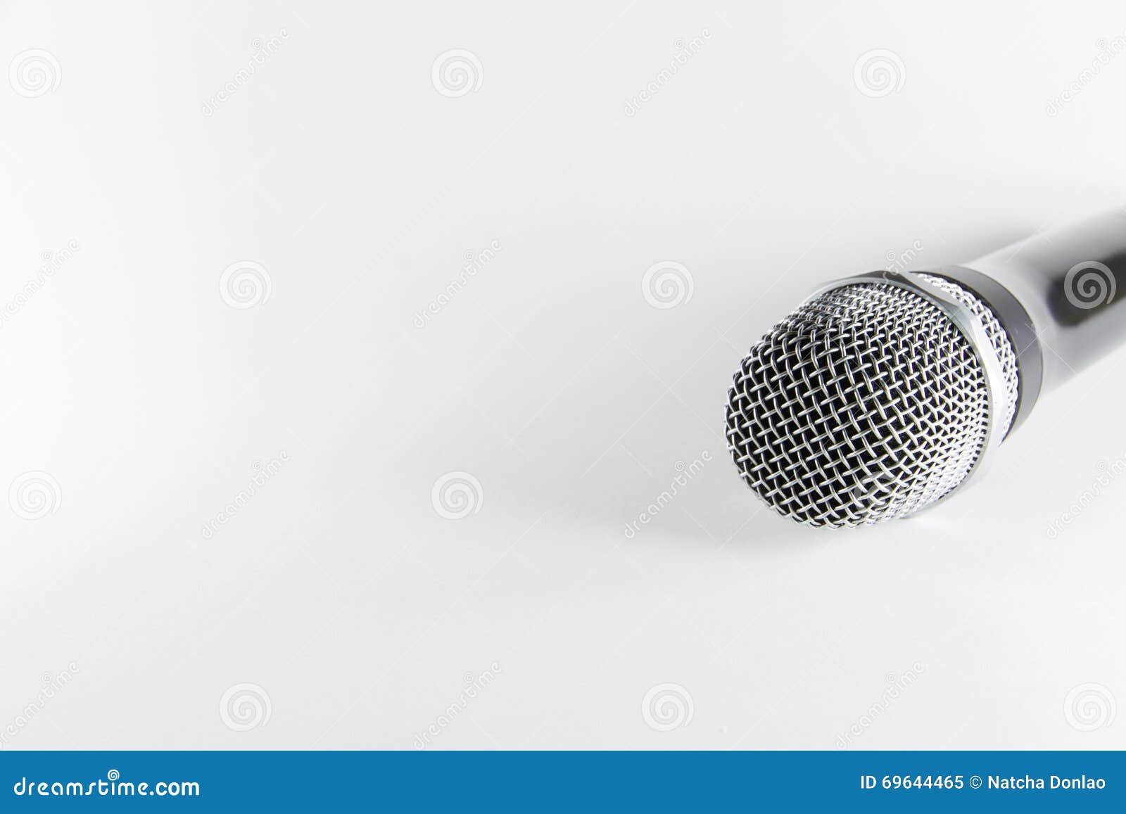 Isolated Microphone on White Background Stock Image - Image of music ...
