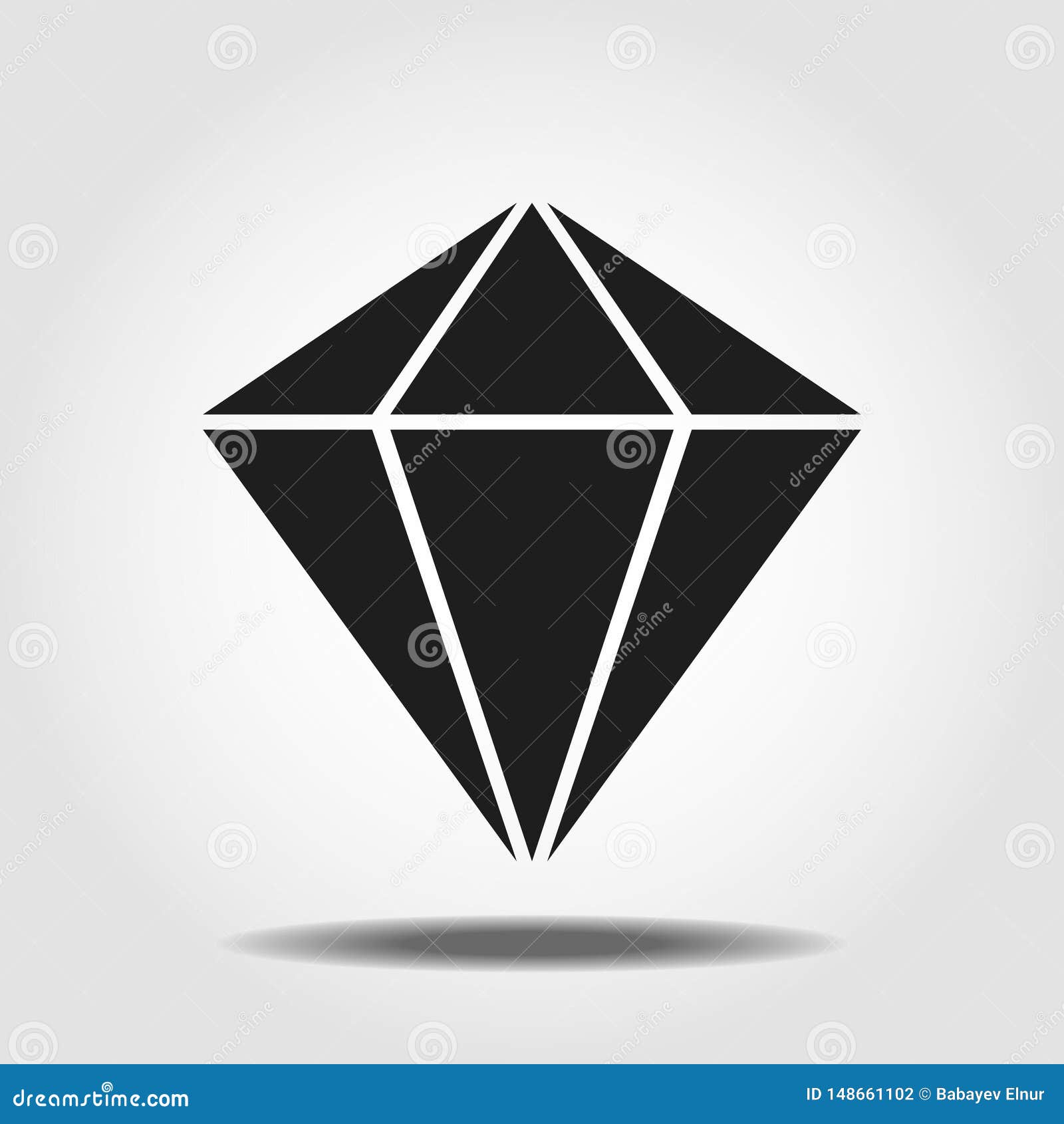 Isolated Mineralogy Icon Symbol On Clean Background. Vector Diamond ...