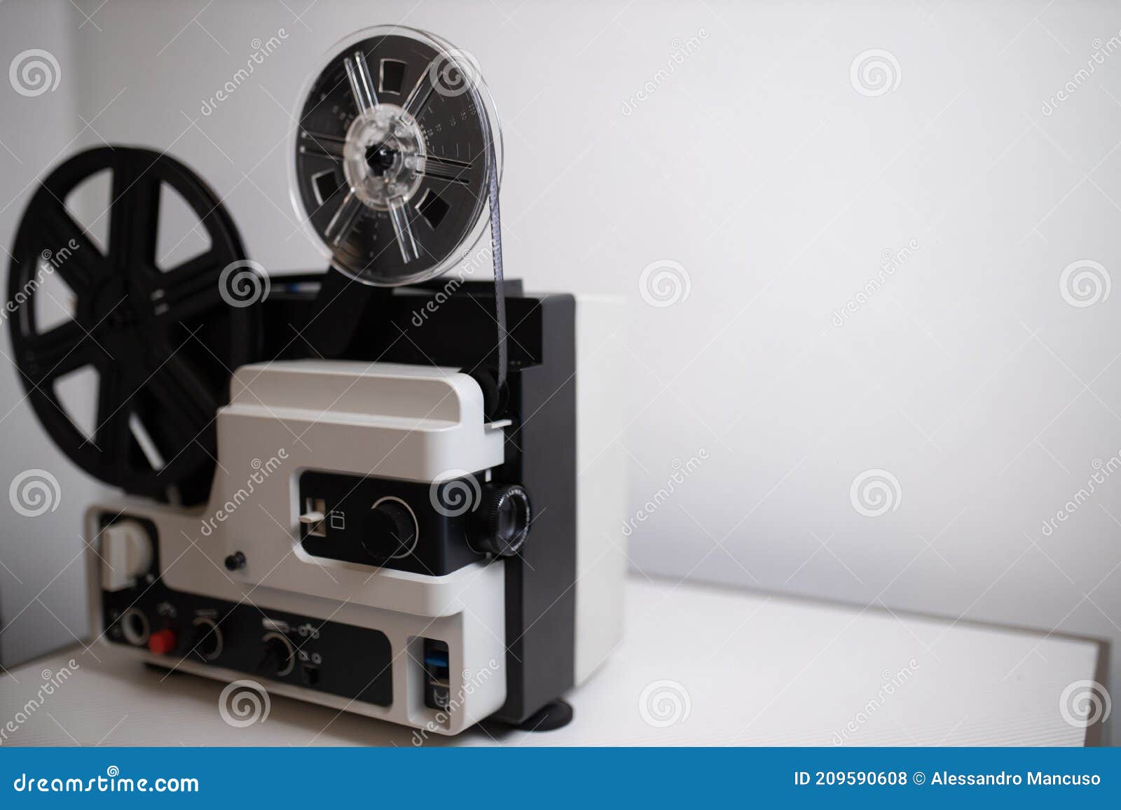 Isolated 8mm Projector. Antique Video Technology. Old Retro Machine for ...