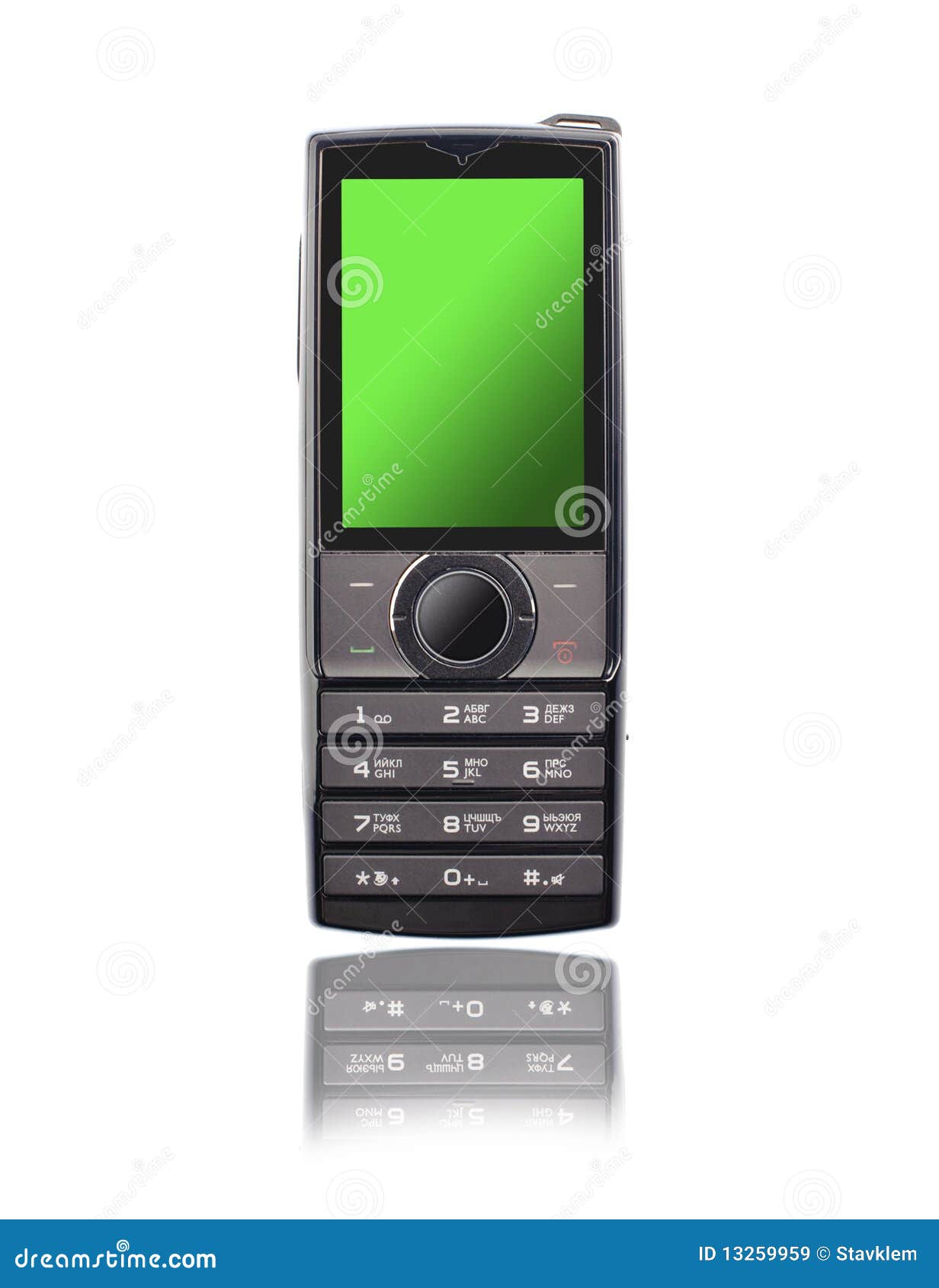 Isolated mobile phone stock image. Image of modern, dial - 13259959