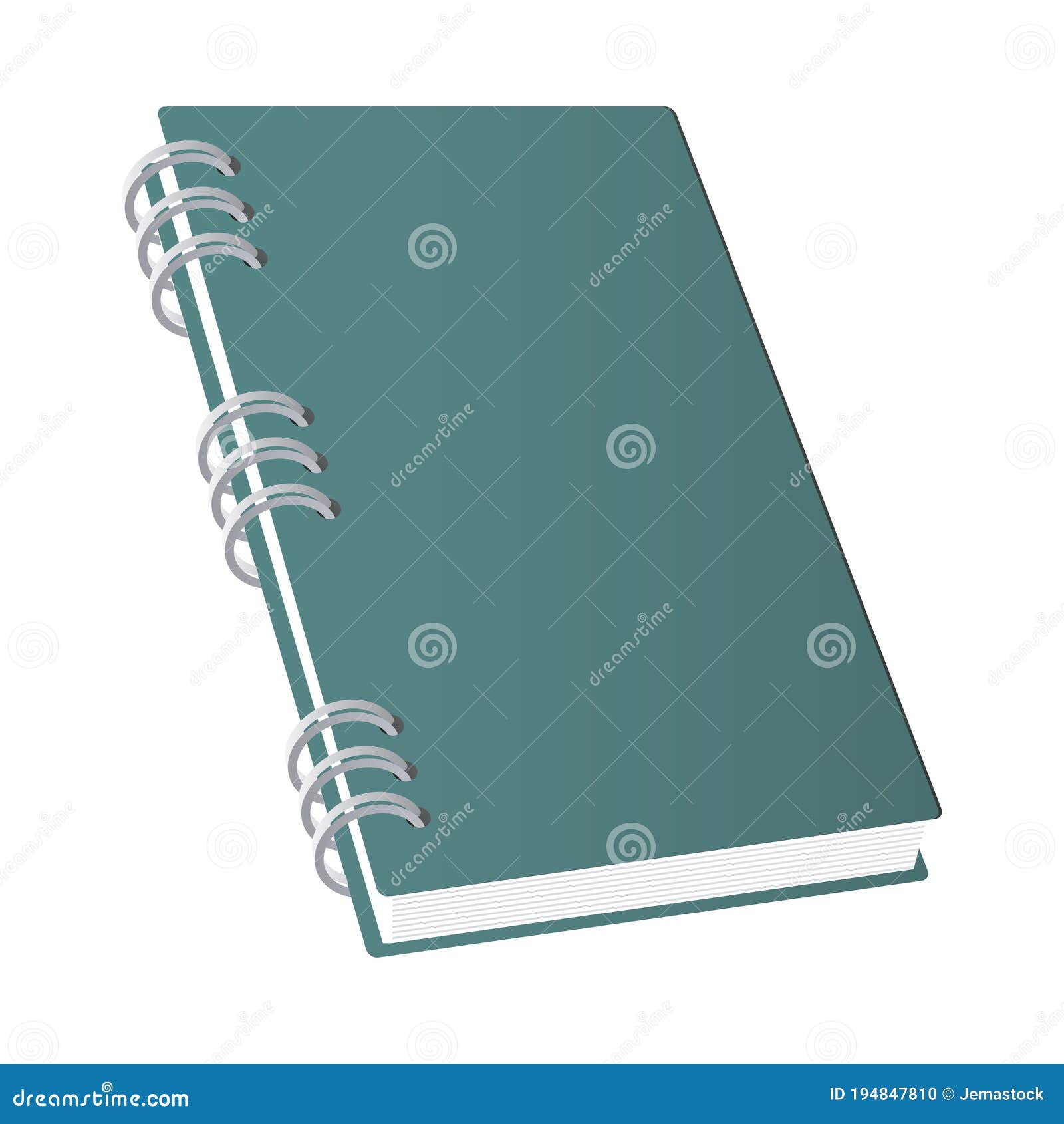 Isolated Mockup Blue Notebook Vector Design Stock Vector - Illustration ...