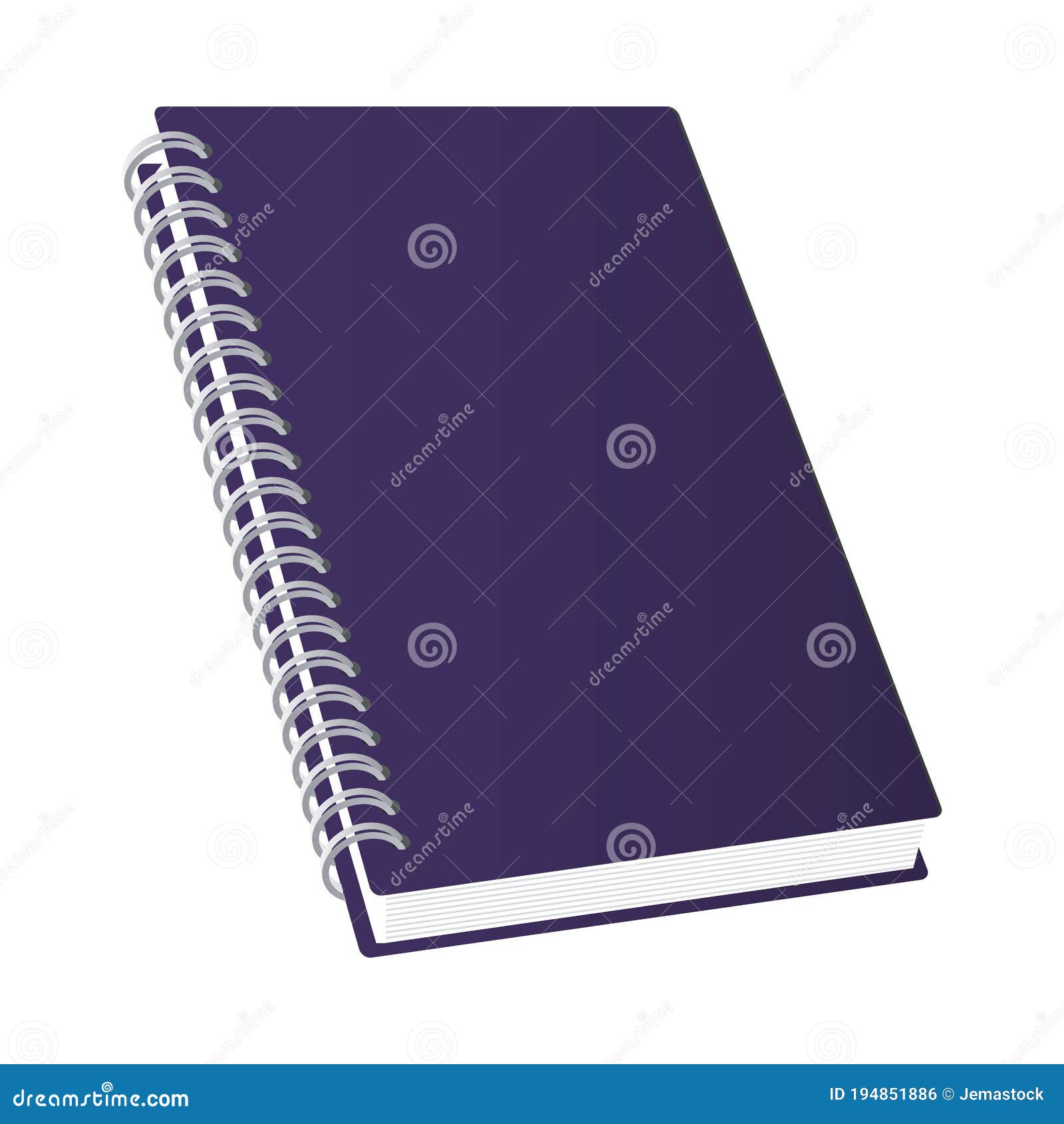 Isolated Mockup Blue Notebook Vector Design Stock Vector - Illustration ...