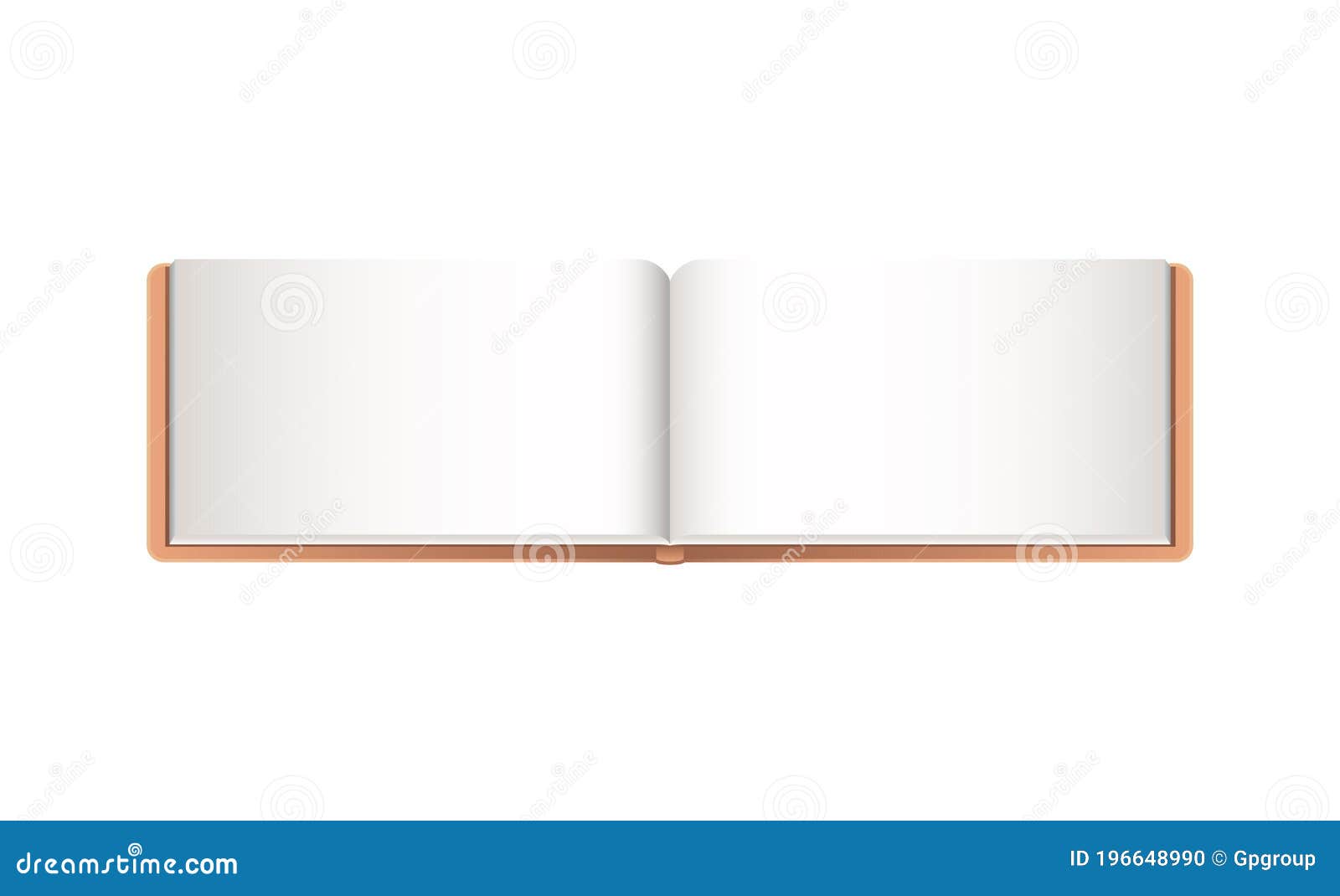 Isolated Mockup Open Notebook Vector Design Stock Vector - Illustration ...