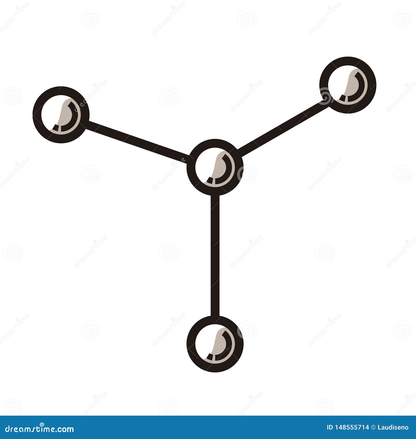 Isolated Model of a Molecular Structure Stock Vector - Illustration of ...