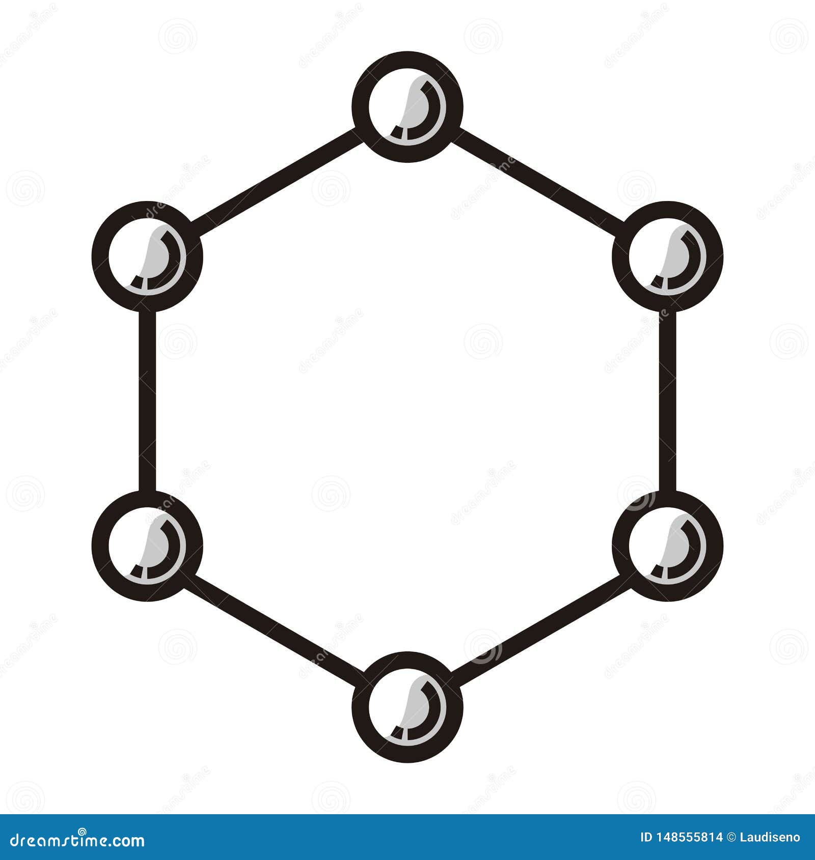 Isolated Model of a Molecular Structure Stock Vector - Illustration of ...