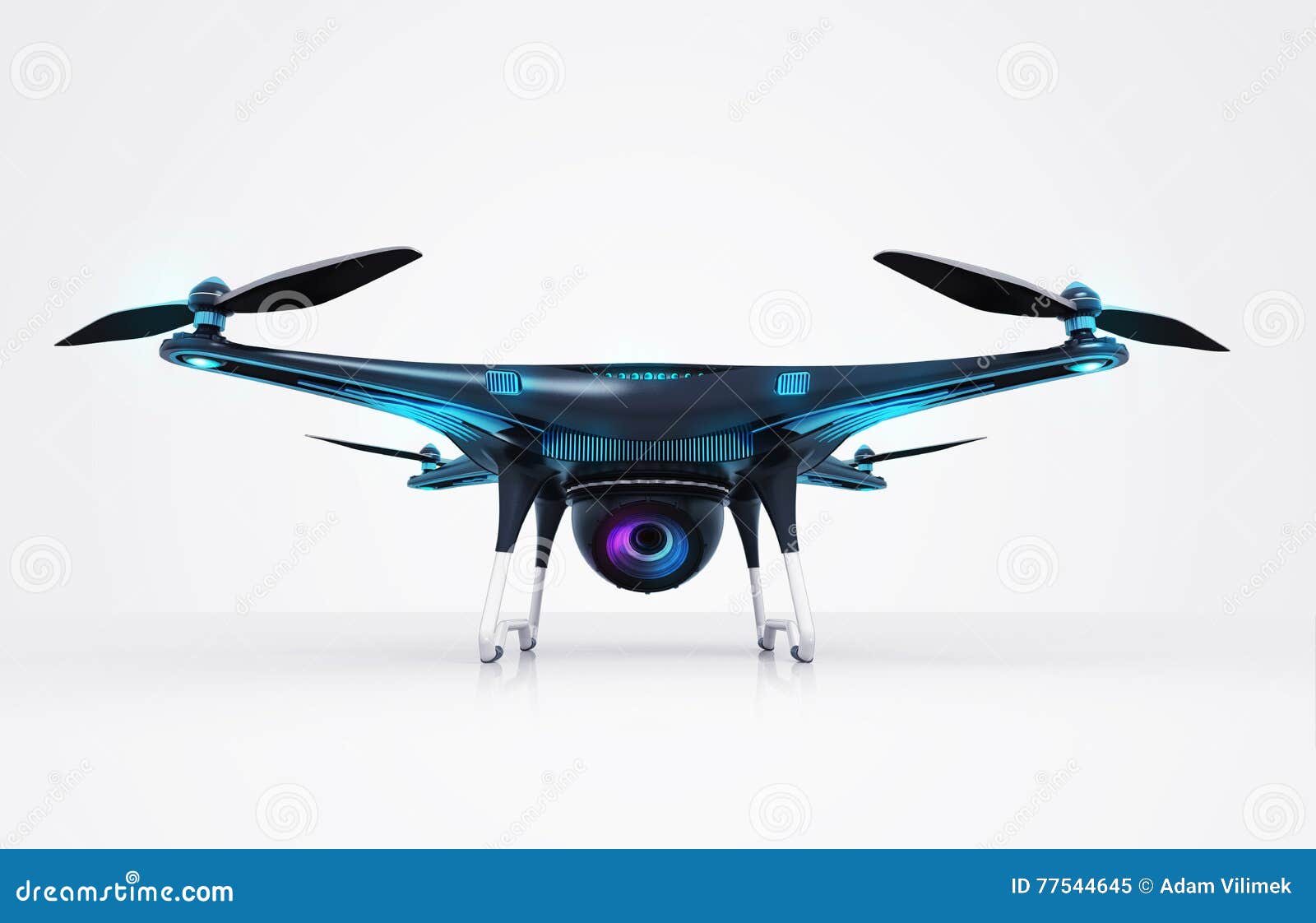 Isolated Modern Camera Drone Stock Illustration - Illustration of ...