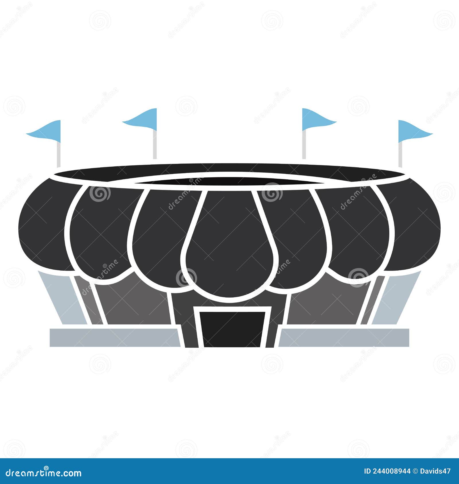 Isolated Modern Circle Open Stadium Vector Illustration Stock Vector ...