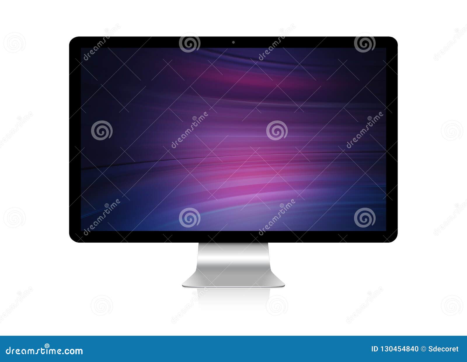 Isolated Modern Computer with Shadow Front View 3d Rendering Stock ...